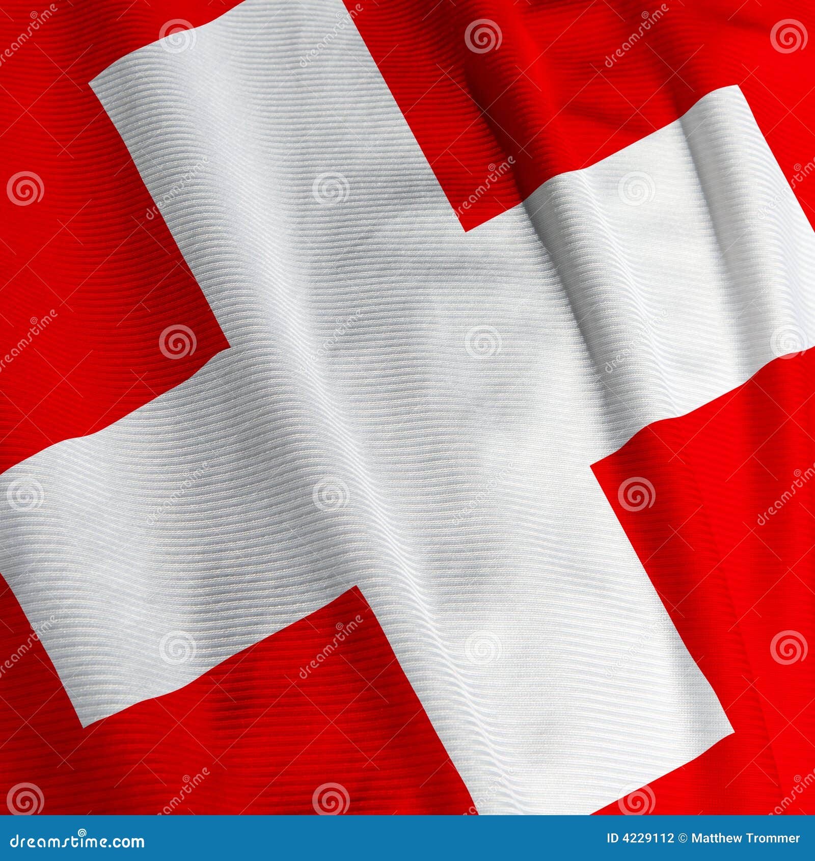 Swiss Flag Closeup stock photo. Image of macro, waving - 4229112