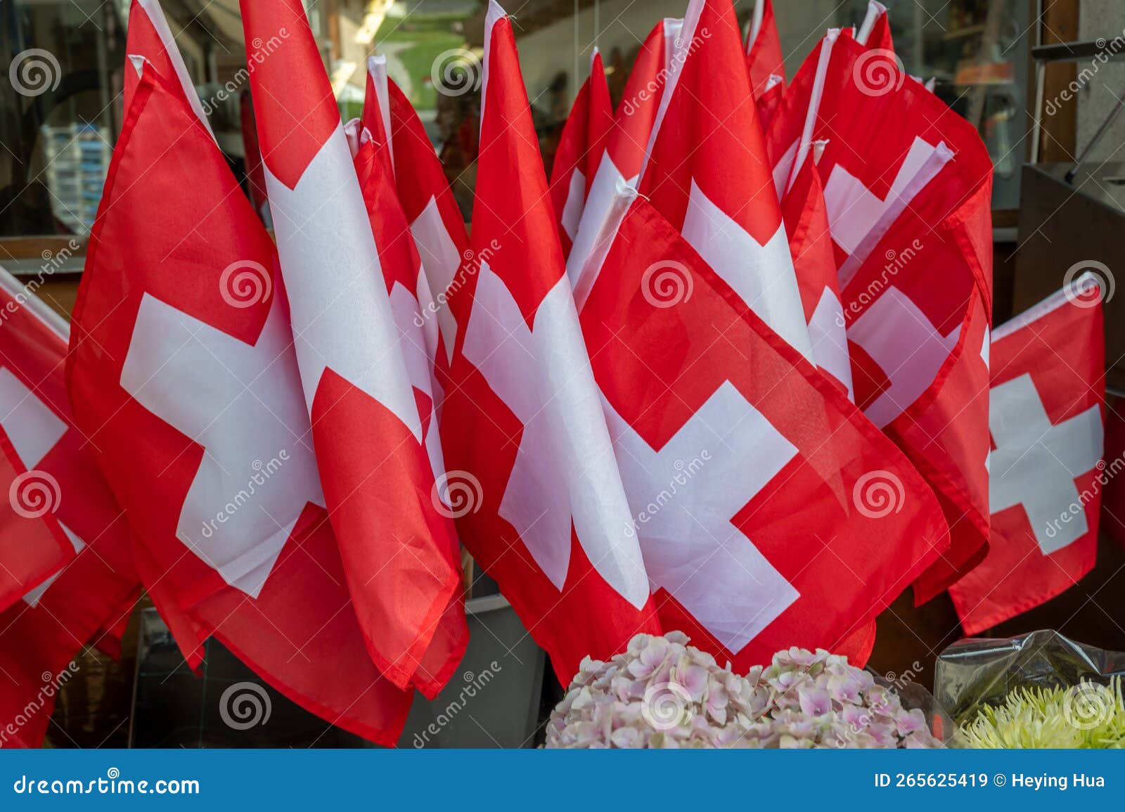 Swiss Flag. Group of Switzerland Flag Stock Image - Image of ...