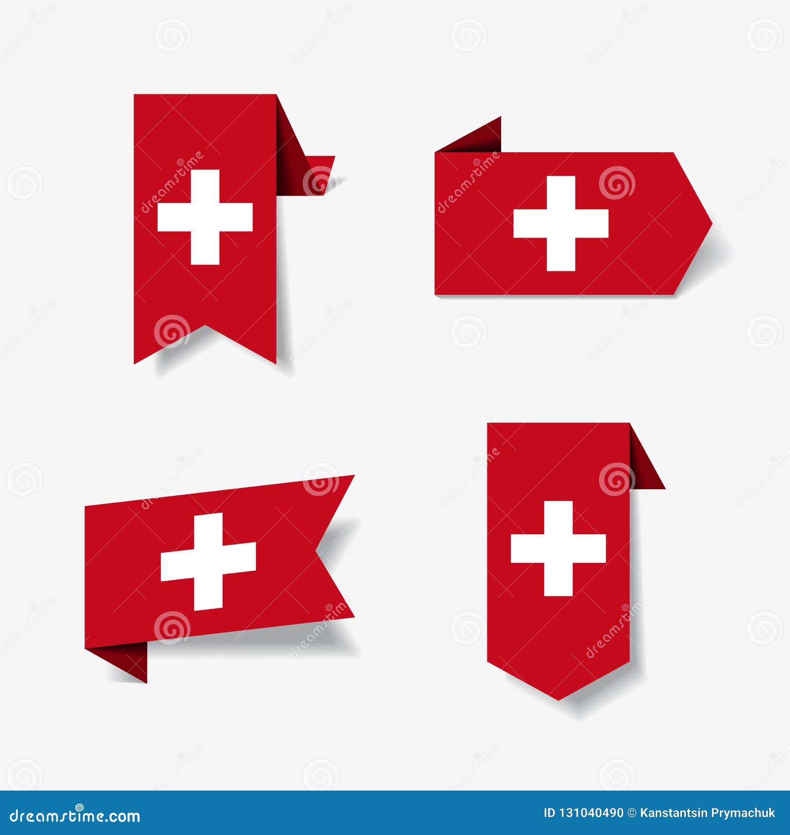 Set Of Two Swiss Stickers. Swiss Made. Made In Switzerland. Simple ...