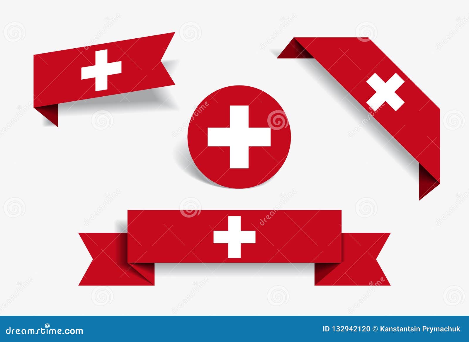 Set Of Two Swiss Stickers. Swiss Made. Made In Switzerland. Simple ...