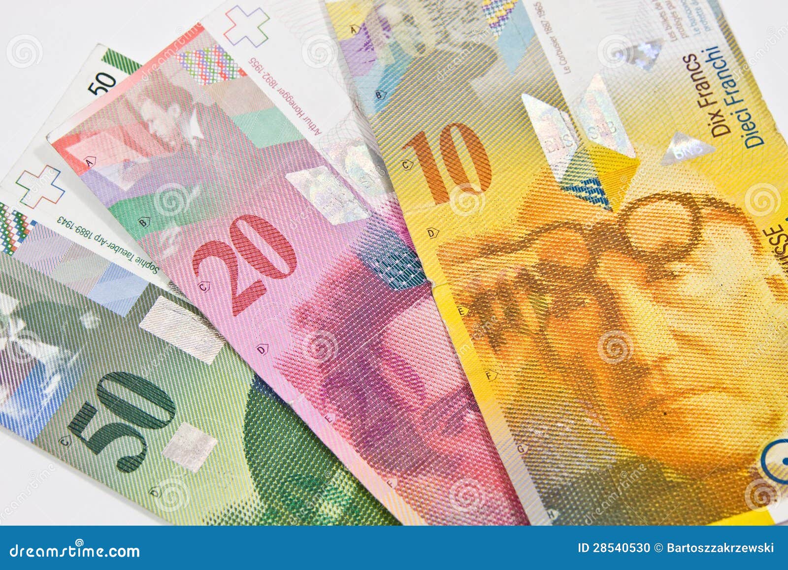 Swiss Franc stock photo. Image of abundance, notes, paper - 28540530