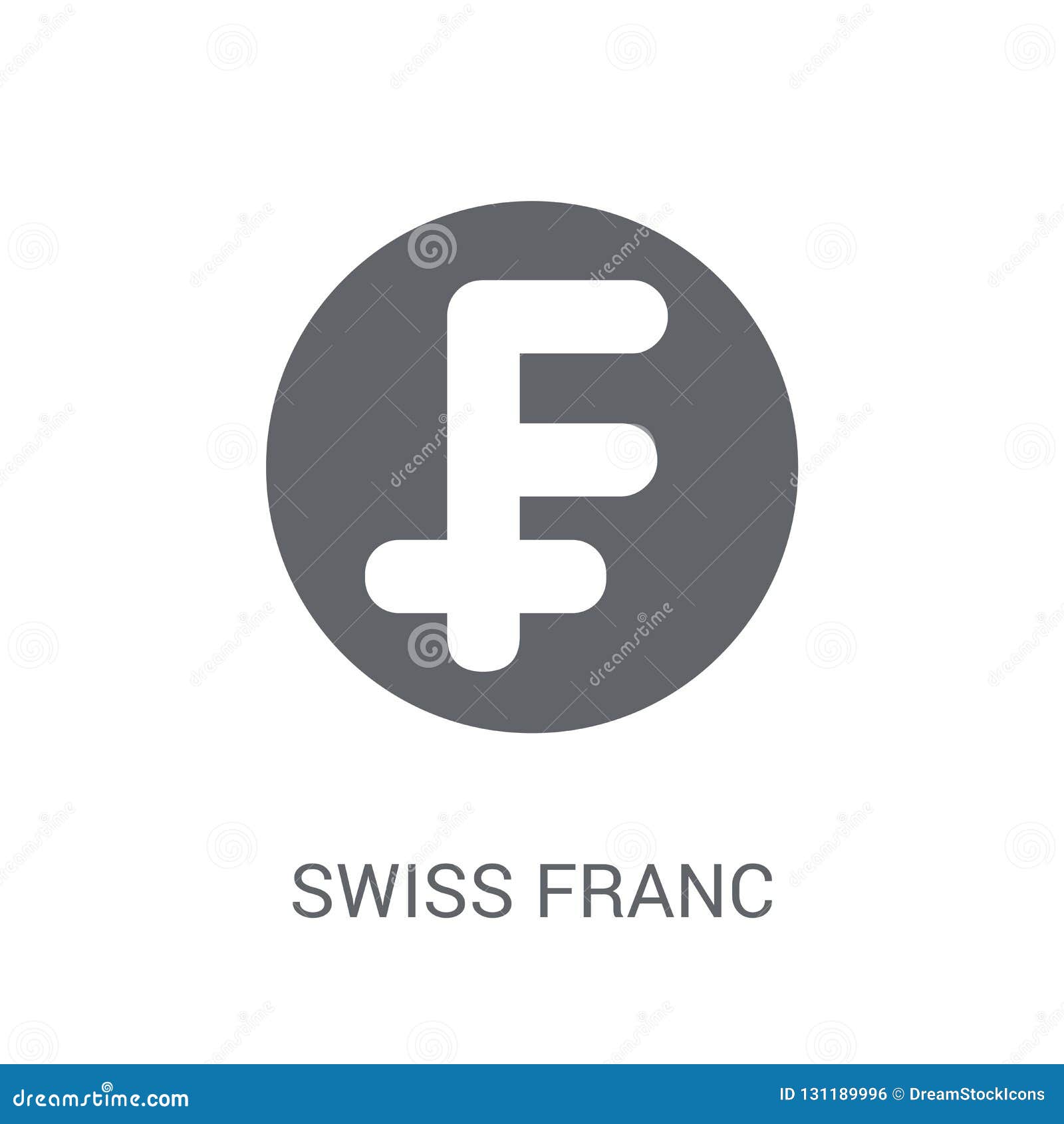 Swiss Franc Icon. Trendy Swiss Franc Logo Concept on White Background ...