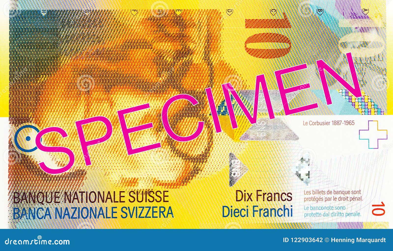 10 Swiss Franc Note Obverse Stock Photo - Image of money, bill: 122903642