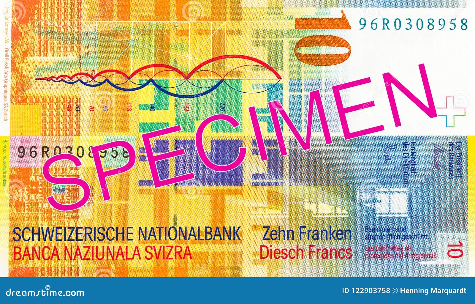 10 Swiss Franc Note Reverse Stock Photo - Image of exchange, economic ...