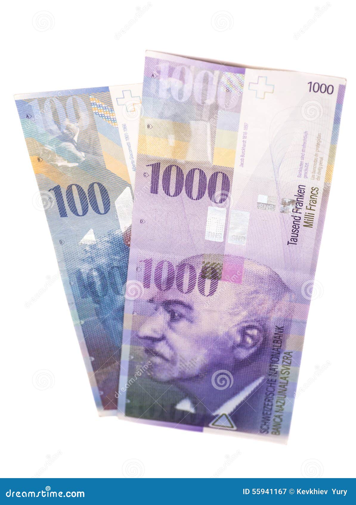 Swiss 1000 and 100 Franc Notes Stock Image - Image of notes, franc ...