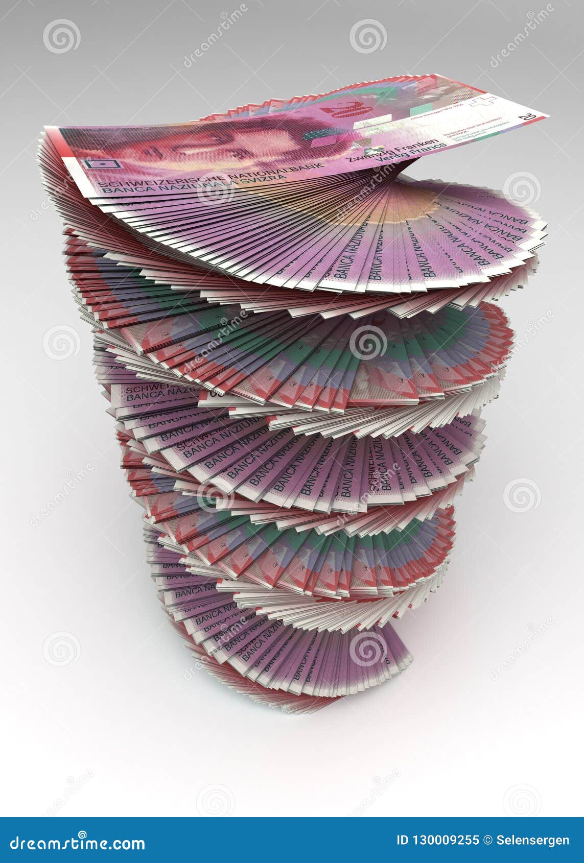 Swiss Franc Tower stock illustration. Illustration of franc - 130009255