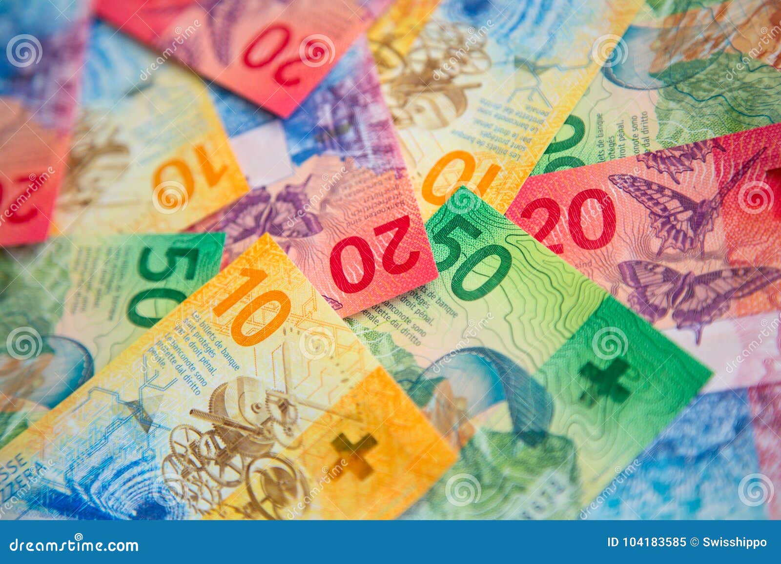 Swiss francs stock image. Image of europe, credit, franc - 104183585