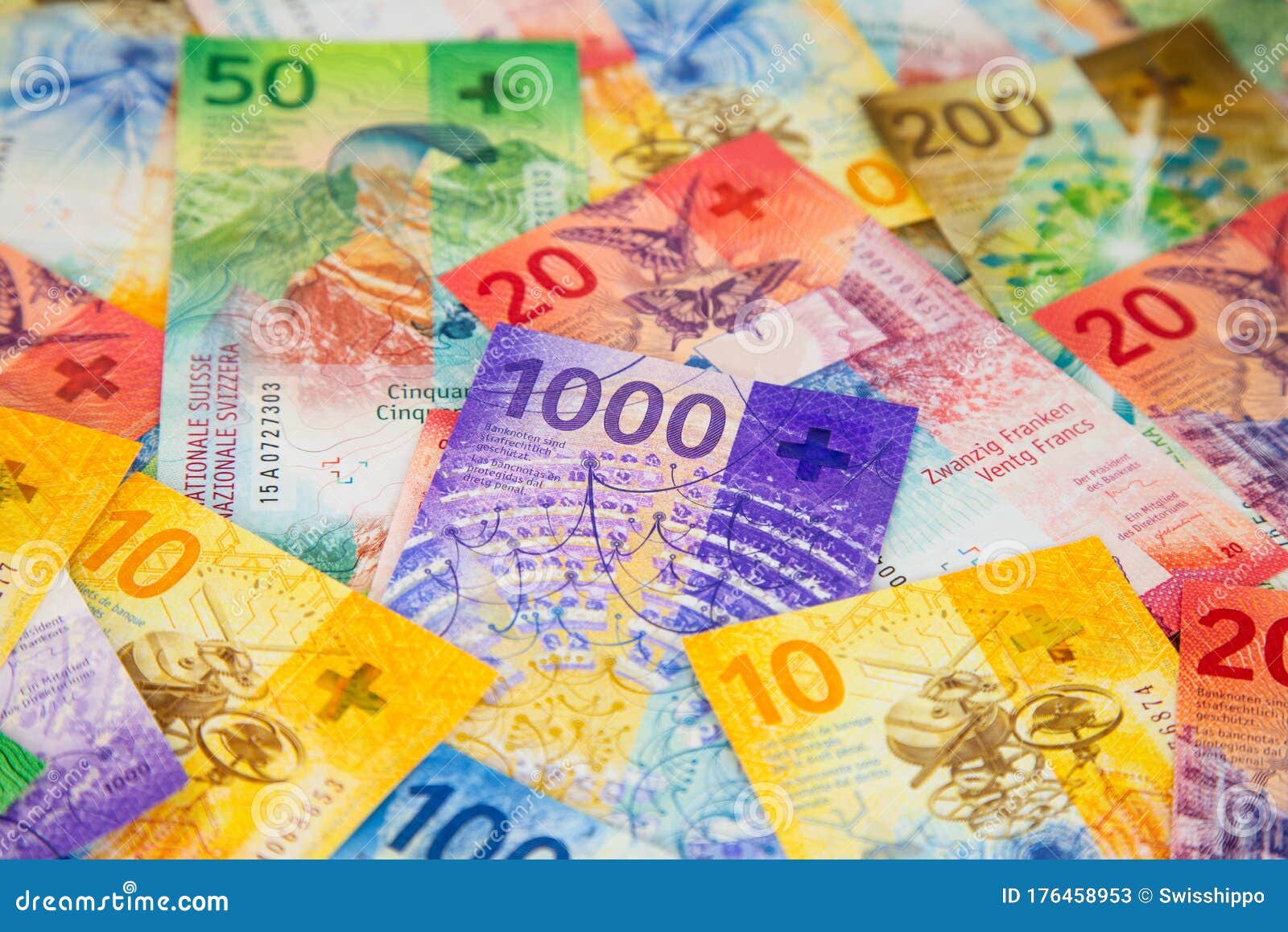 Swiss francs stock image. Image of franc, cash, rappen - 176458953