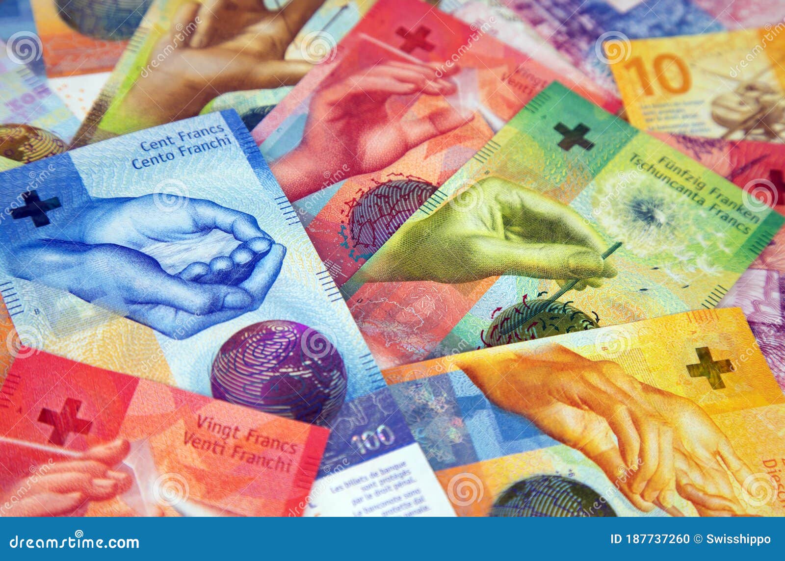 Swiss francs stock photo. Image of fortune, foreign - 187737260