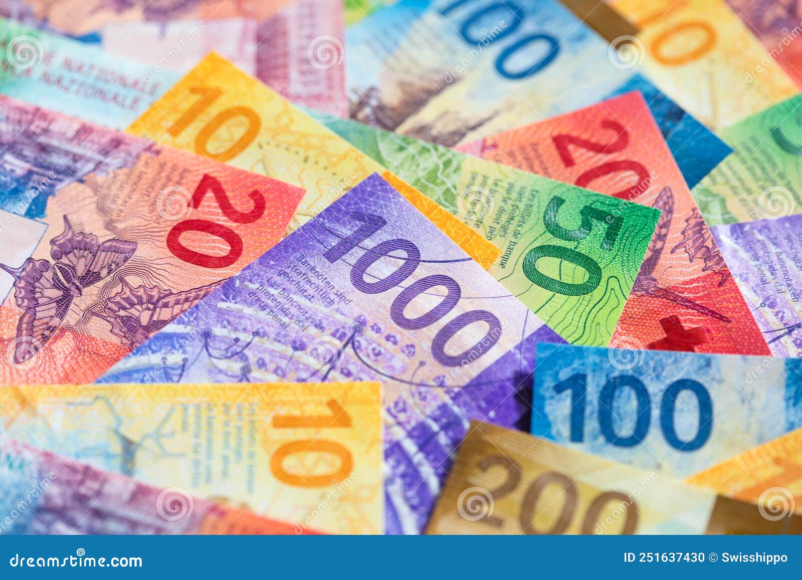 Swiss francs stock photo. Image of investment, frank - 251637430