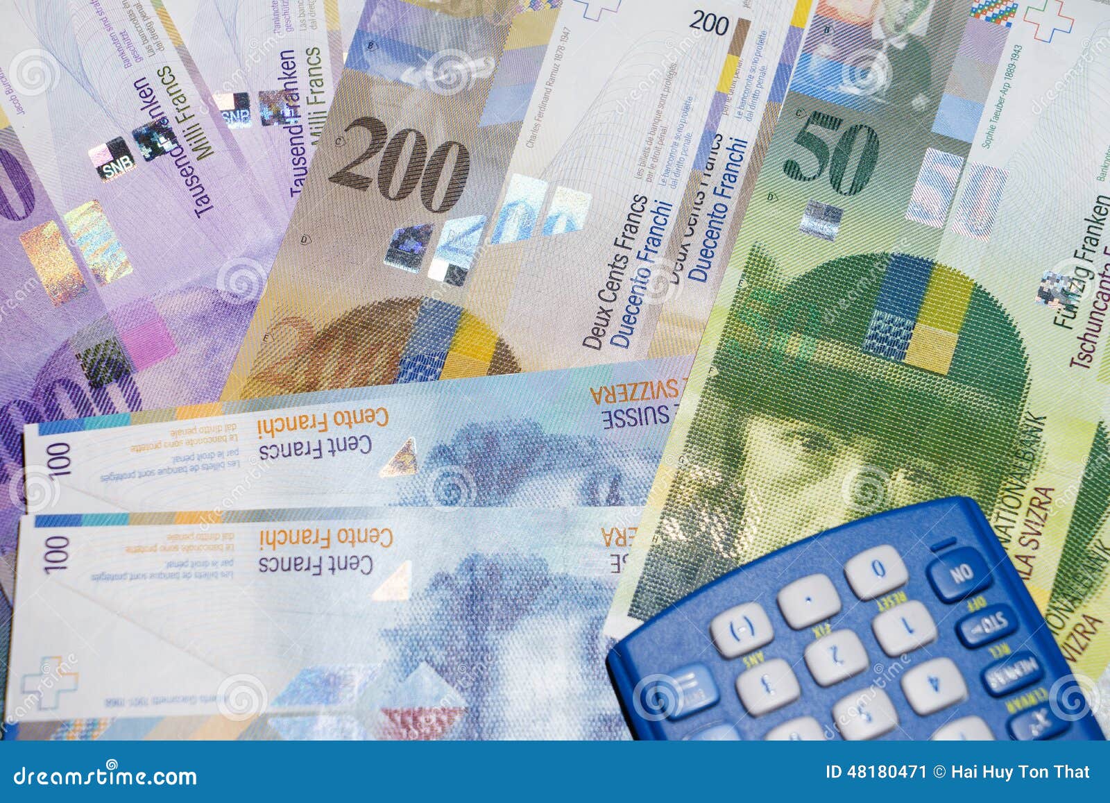 Swiss Francs stock image. Image of cashflow, foreign - 48180471