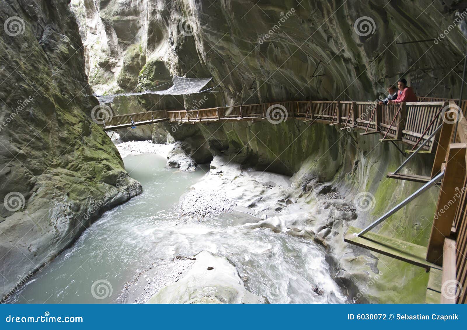 Swiss Gorges du Trient stock photo. Image of gorges, touristic - 6030072