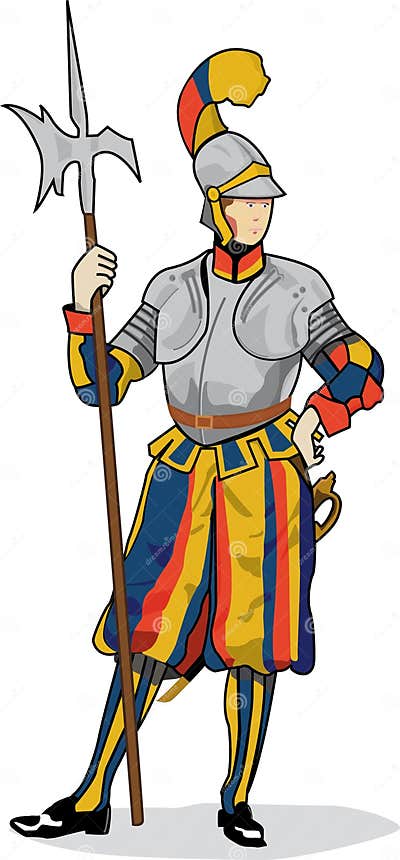Swiss guard stock vector. Illustration of combat, prepared - 8339328