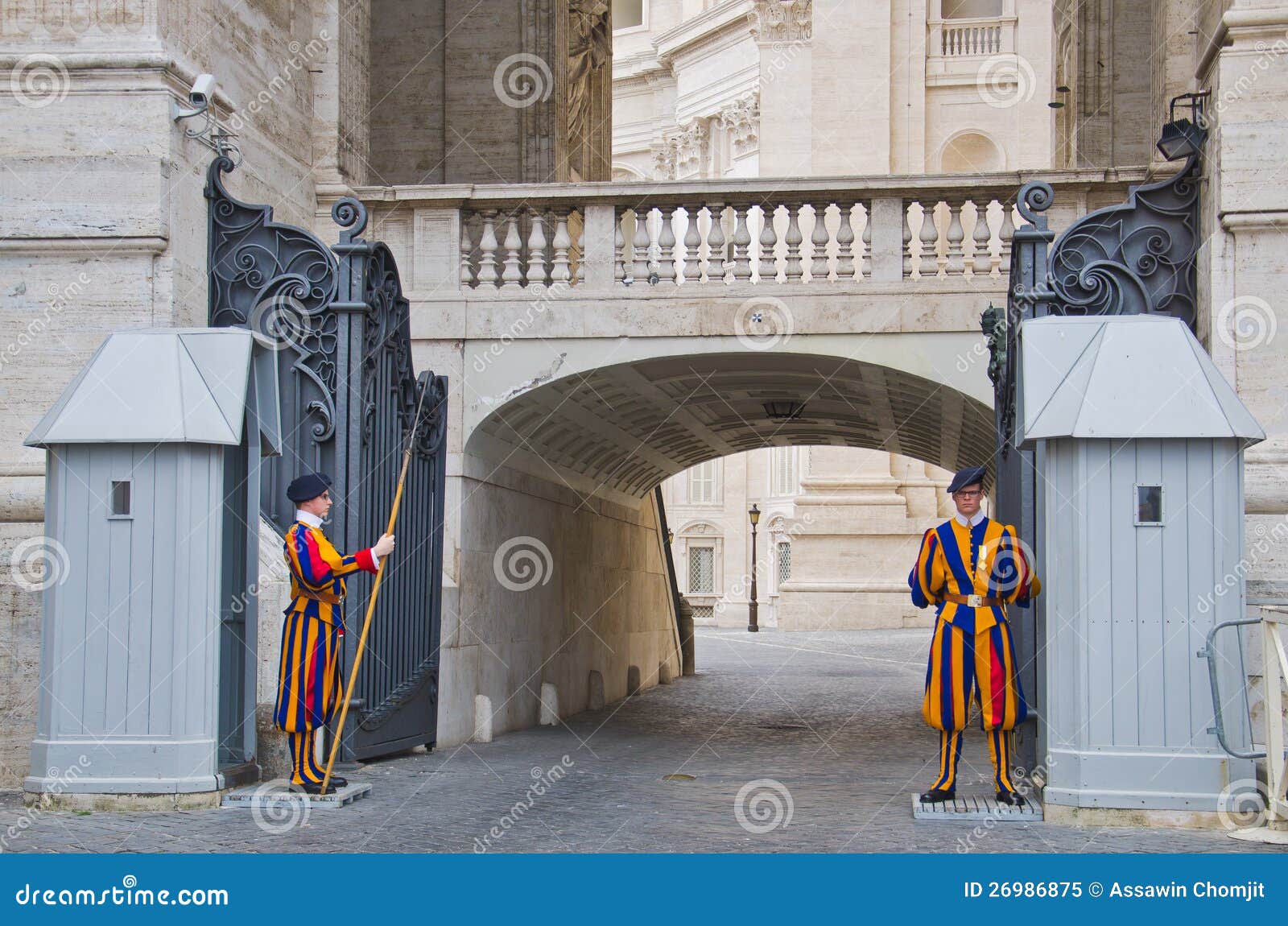 Swiss guards editorial image. Image of entrance, guards - 26986875