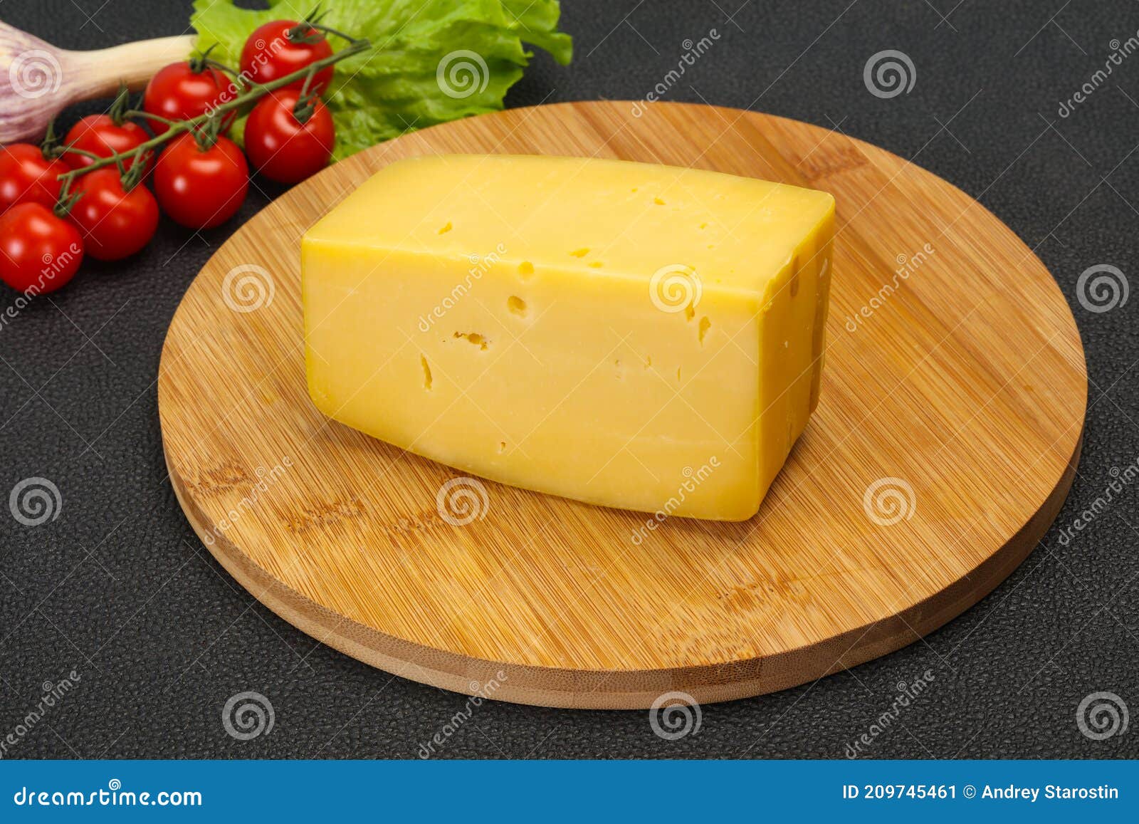Hard Yellow Tasty Cheese Brick Stock Image - Image of healthy, gourmet ...