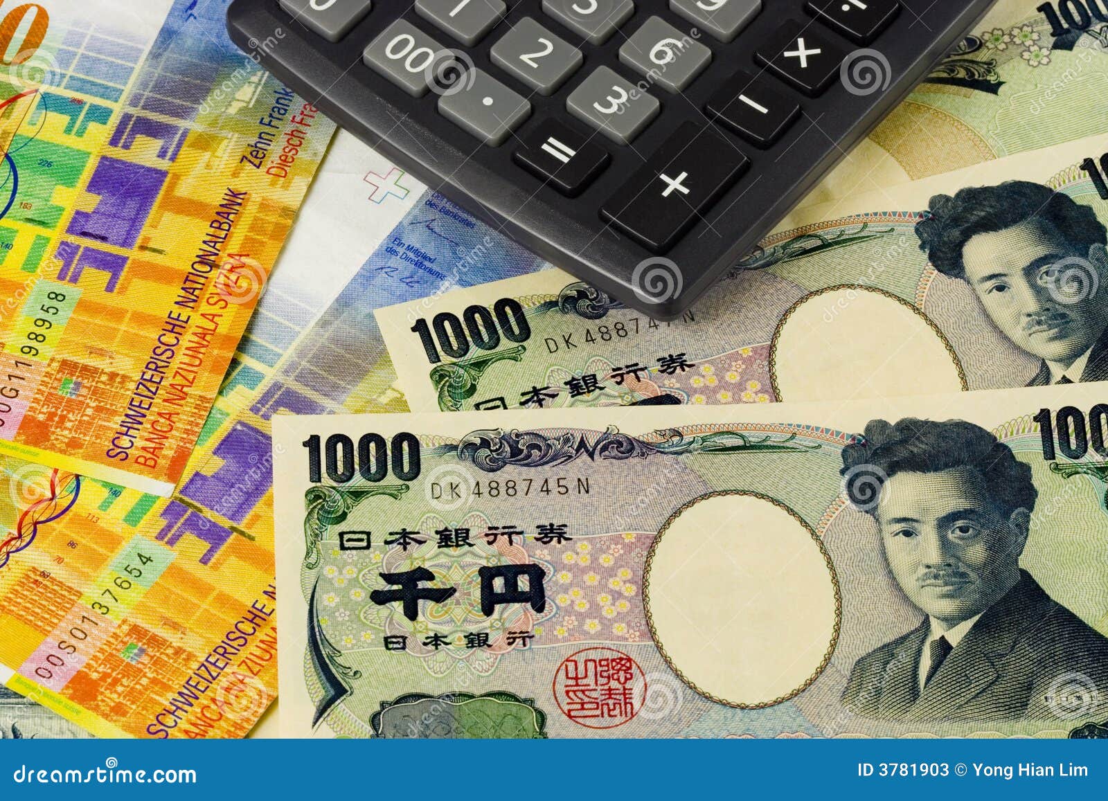 Swiss and Japanese Currency Stock Image - Image of transaction, banking ...