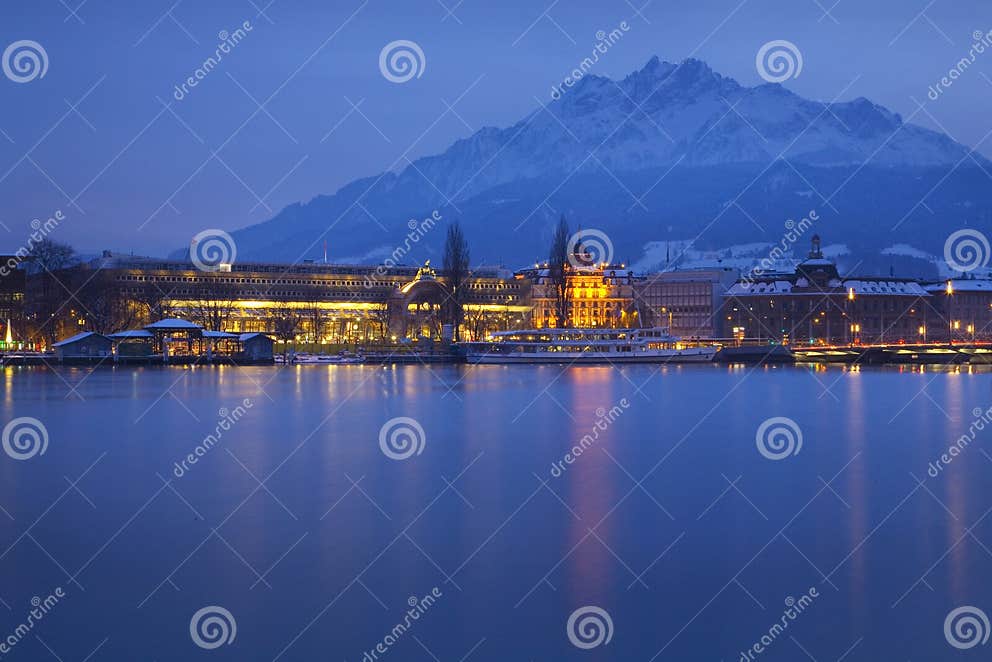 Swiss lake view stock image. Image of outdoor, luzern - 8178639