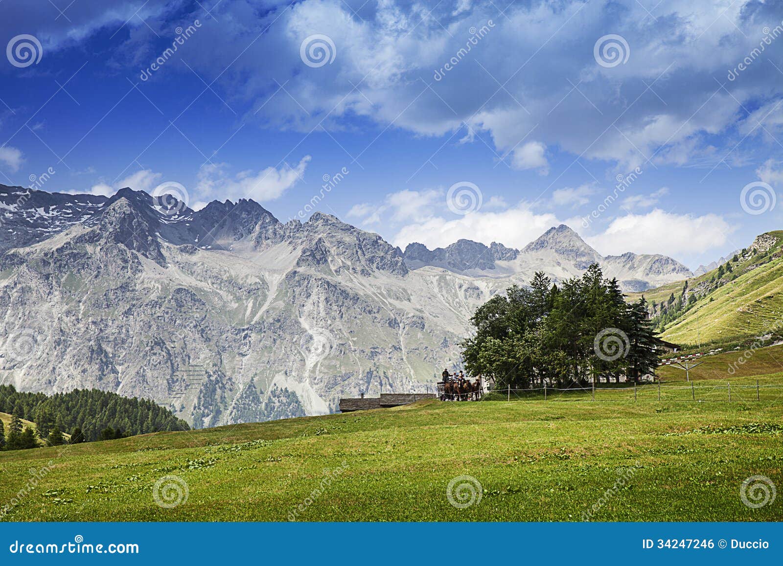 Swiss landscape stock photo. Image of rocky, alps, grazing - 34247246