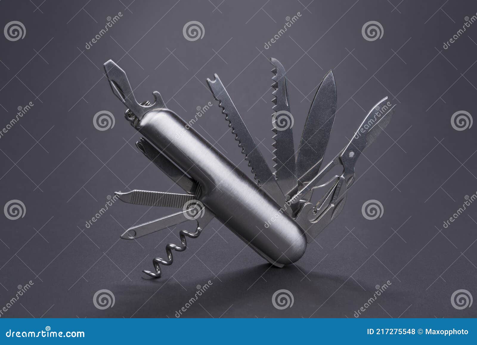 Swiss Many Task Army Knife. Multi Tool Pocket Knife Stock Photo - Image ...