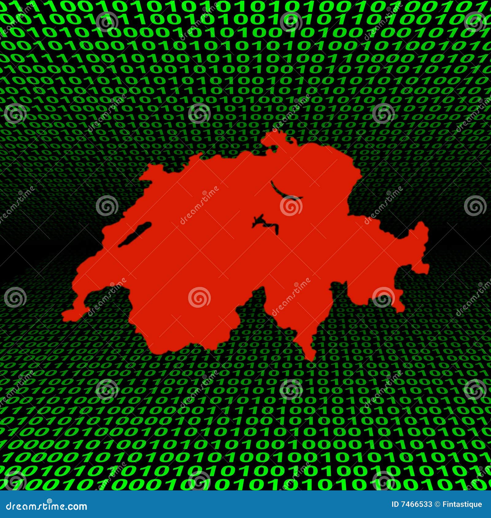 Swiss map on binary code stock illustration. Illustration of digital ...