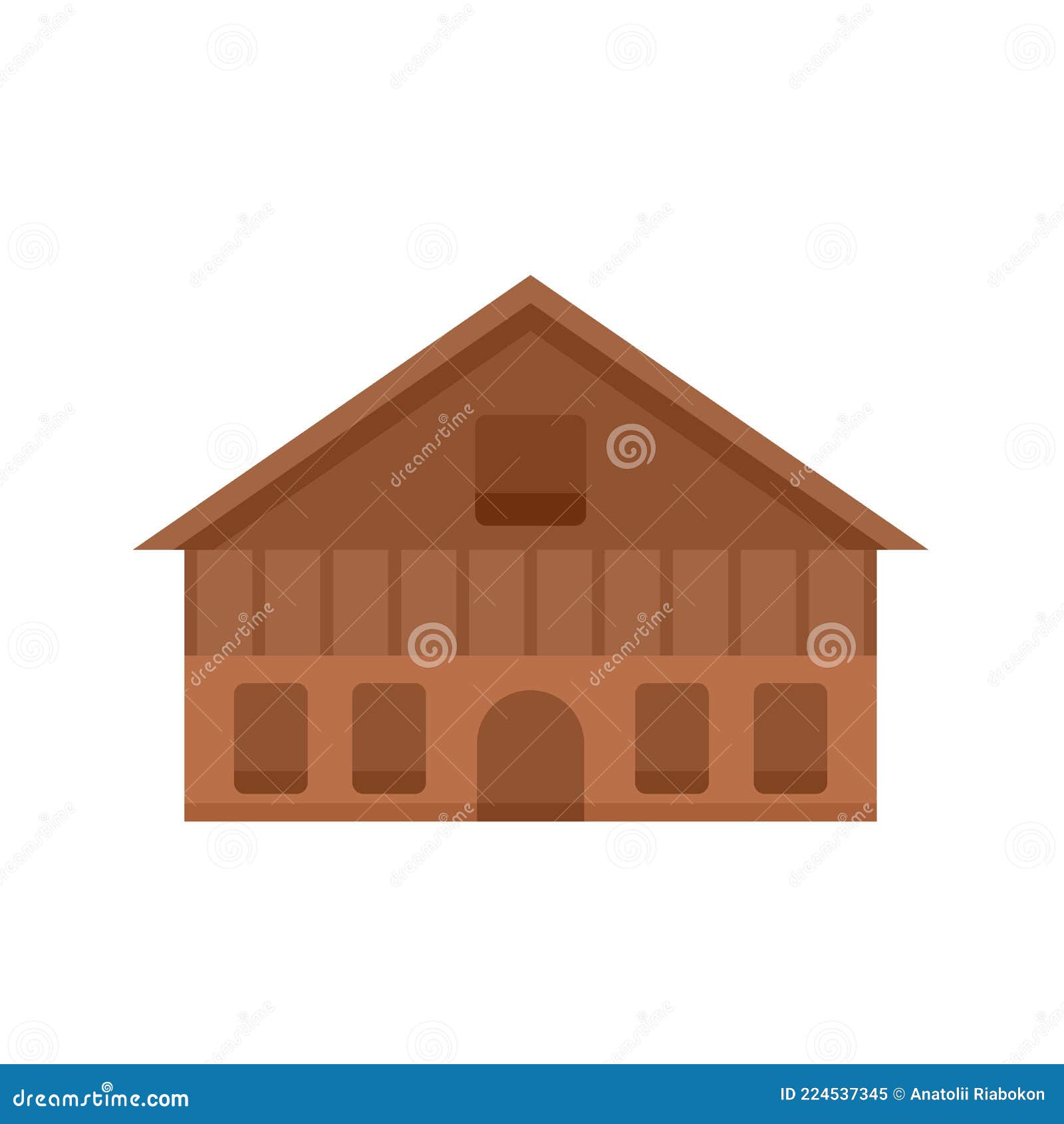 Swiss Mountain Cabana Icon Flat Isolated Vector Stock Vector ...