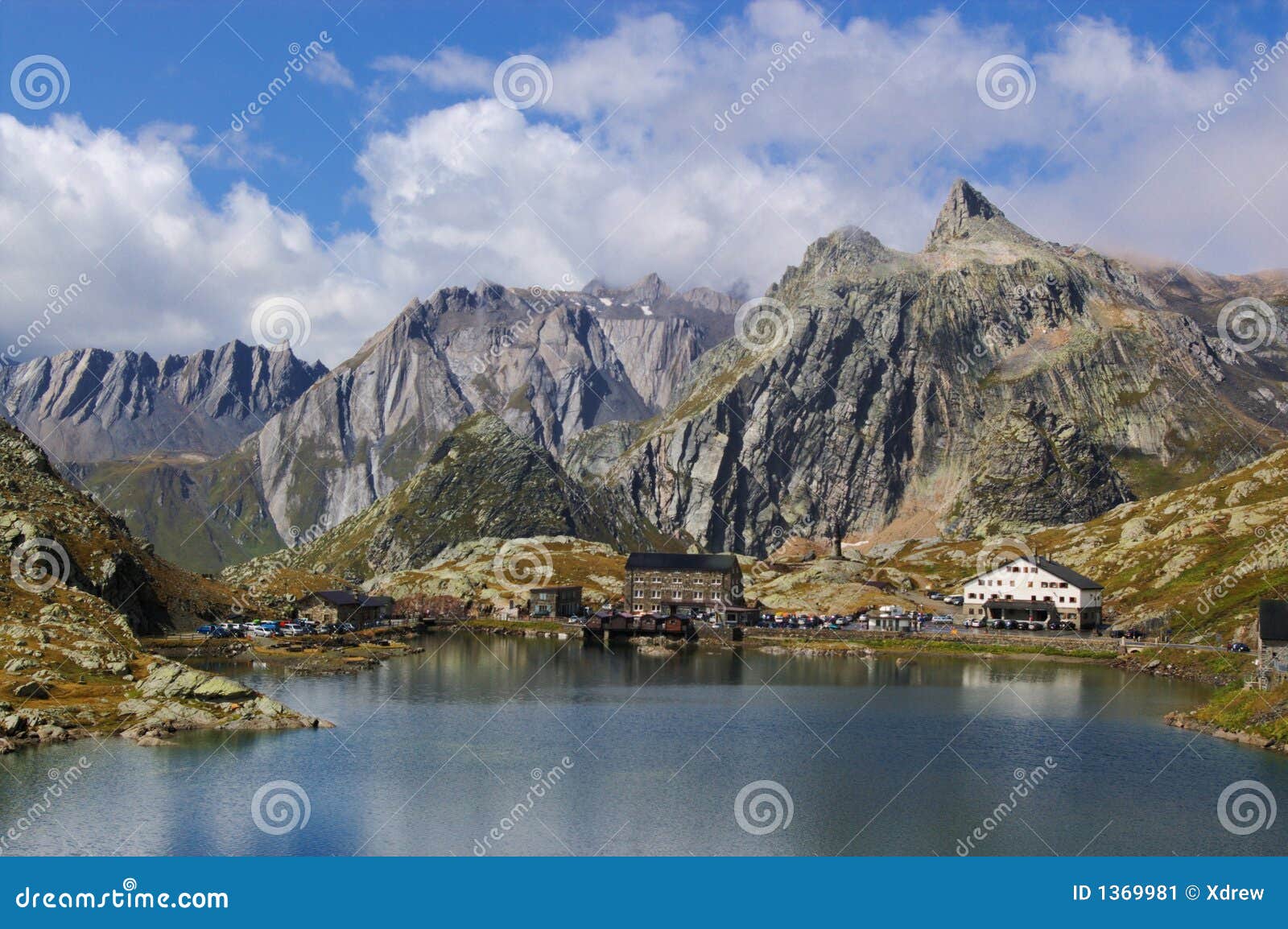 Swiss Mountain Lake Landscape Stock Image - Image of placid, mountains ...