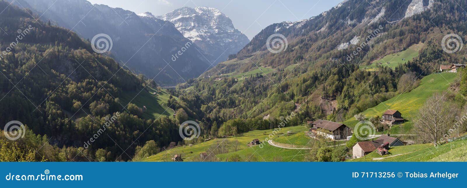 Swiss Mountain Panorama at Valens High Definition Panorama Stock Photo ...