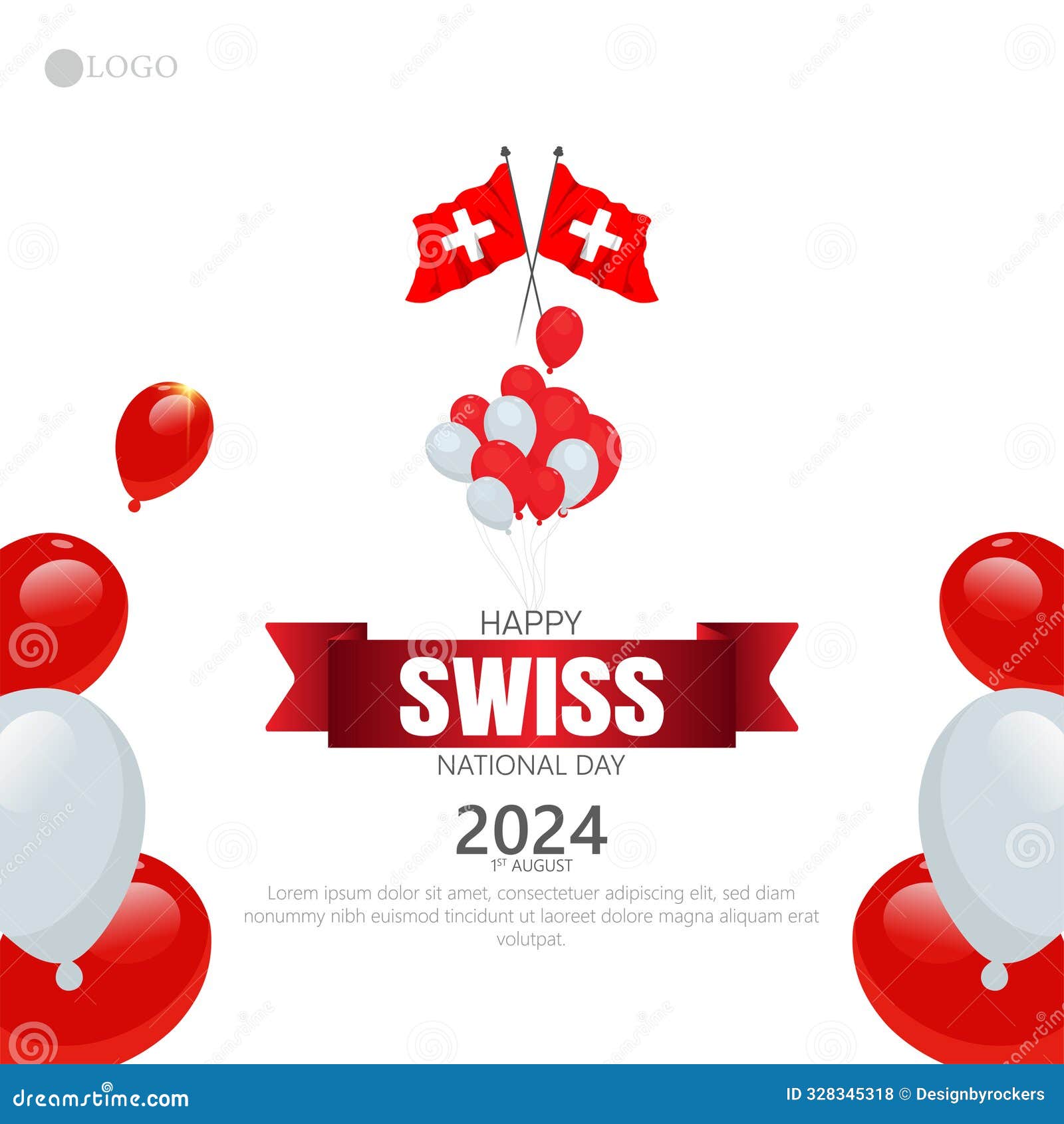 Swiss National Day, Celebrated on August 1st Stock Illustration ...
