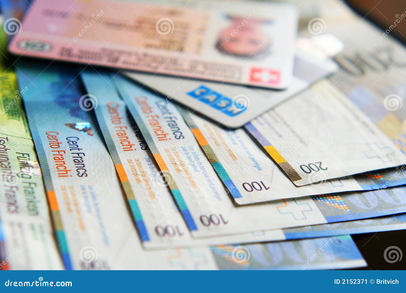 Swiss printed objects stock image. Image of credit, money - 2152371