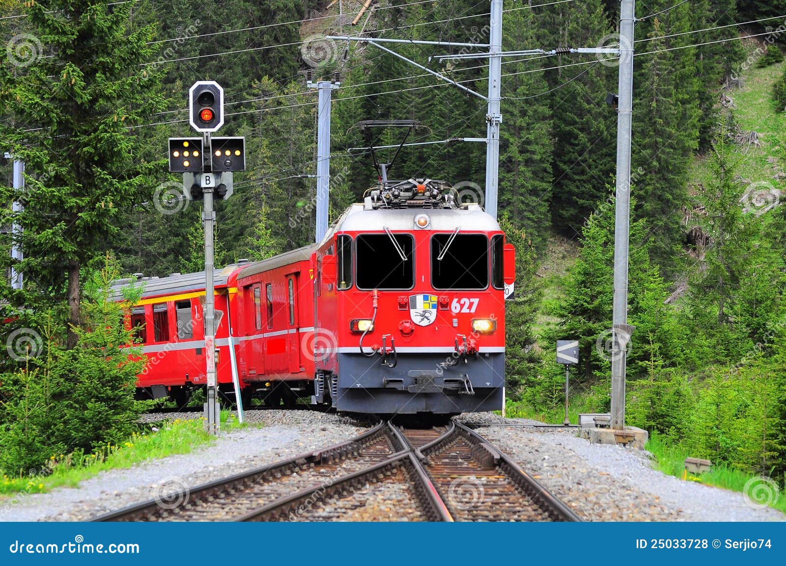 Swiss railway. editorial stock photo. Image of langiwes - 25033728