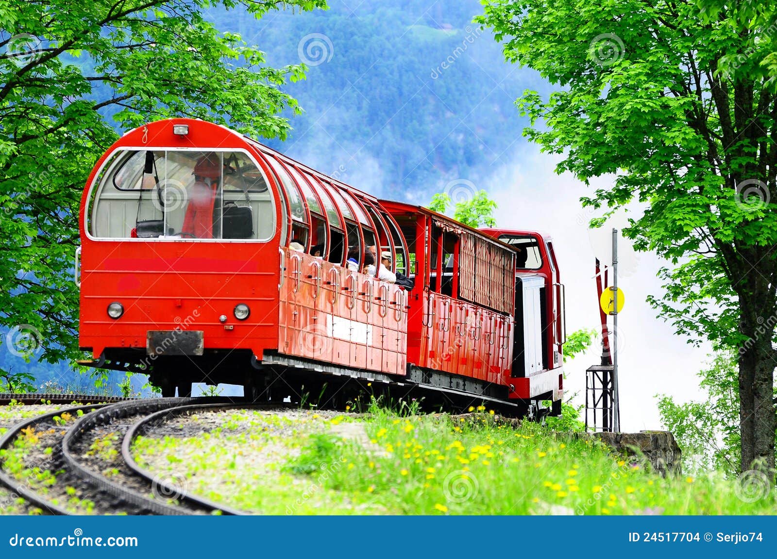 Swiss railways. stock photo. Image of arriving, track - 24517704