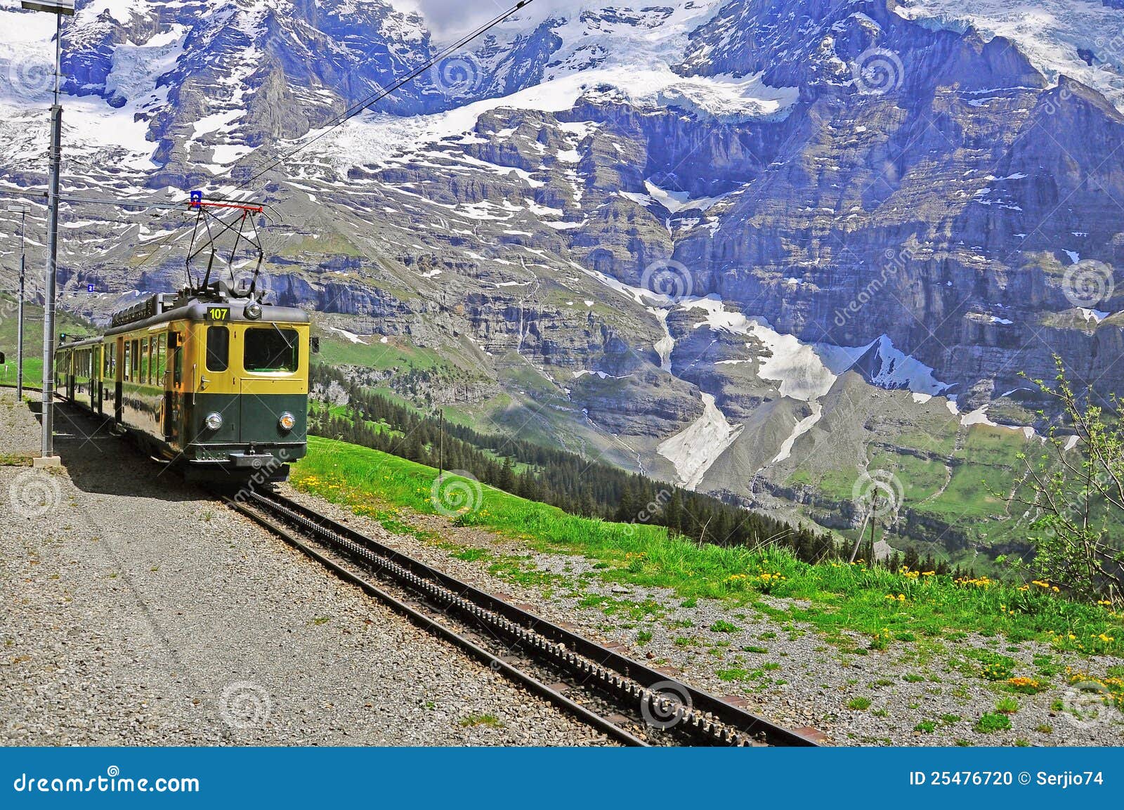 Swiss railways. stock photo. Image of railways, jungfraujoch - 25476720