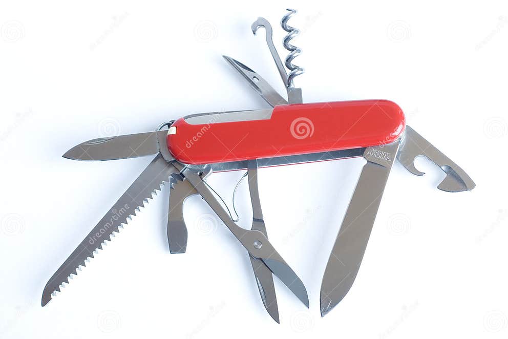 Swiss Red Knife stock photo. Image of multifunctional - 4084934