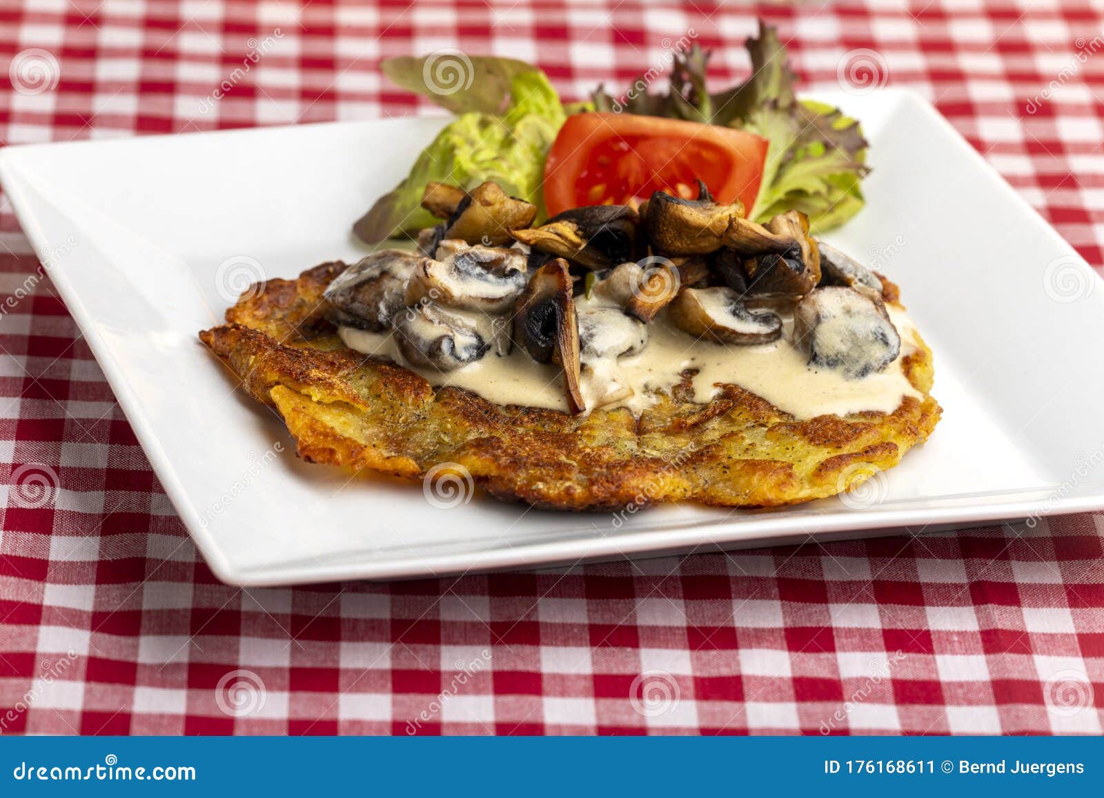 Swiss roesti with sauce stock image. Image of bavarian - 176168611