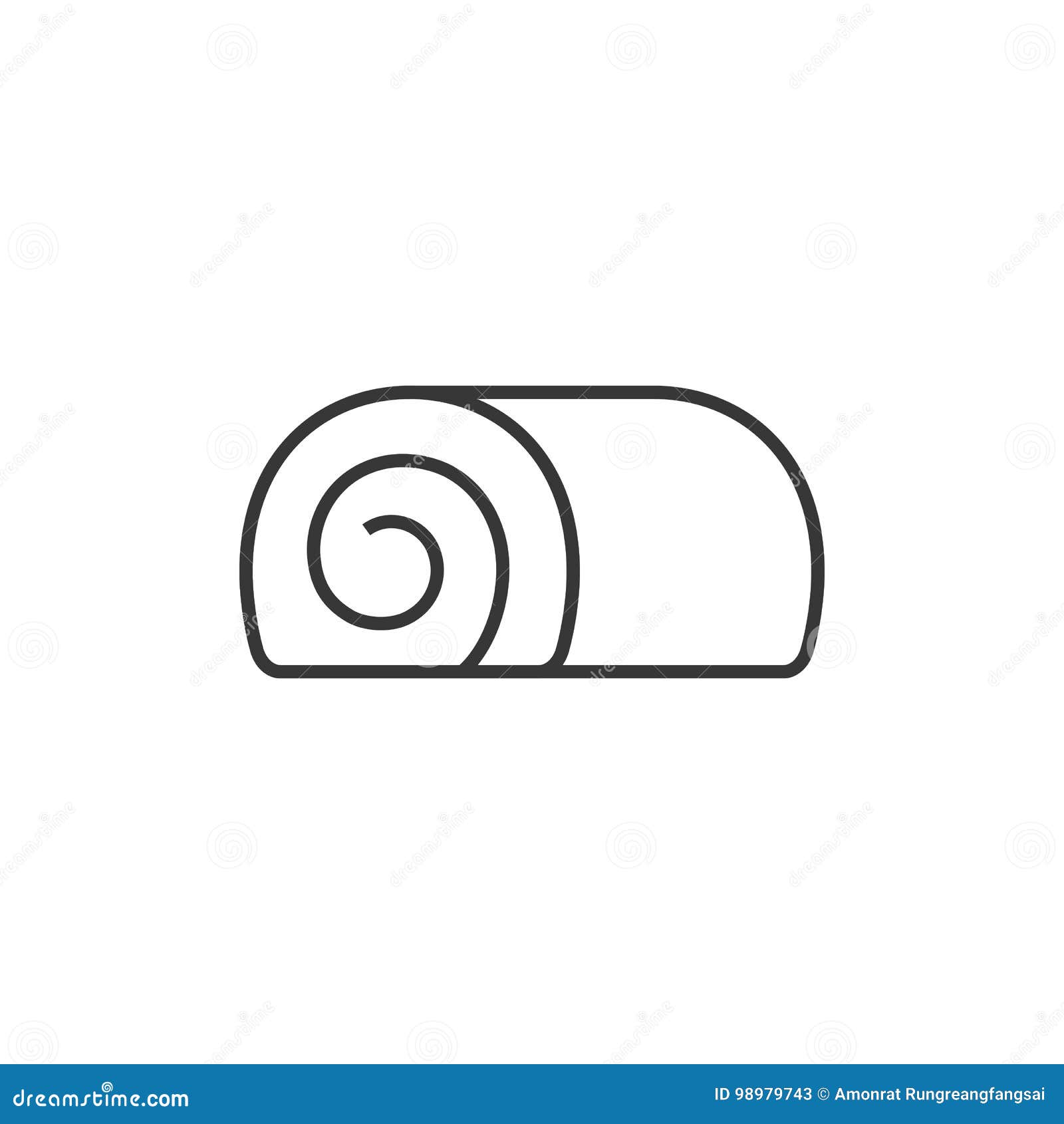 Simple swiss roll stock vector. Illustration of cake - 98979743