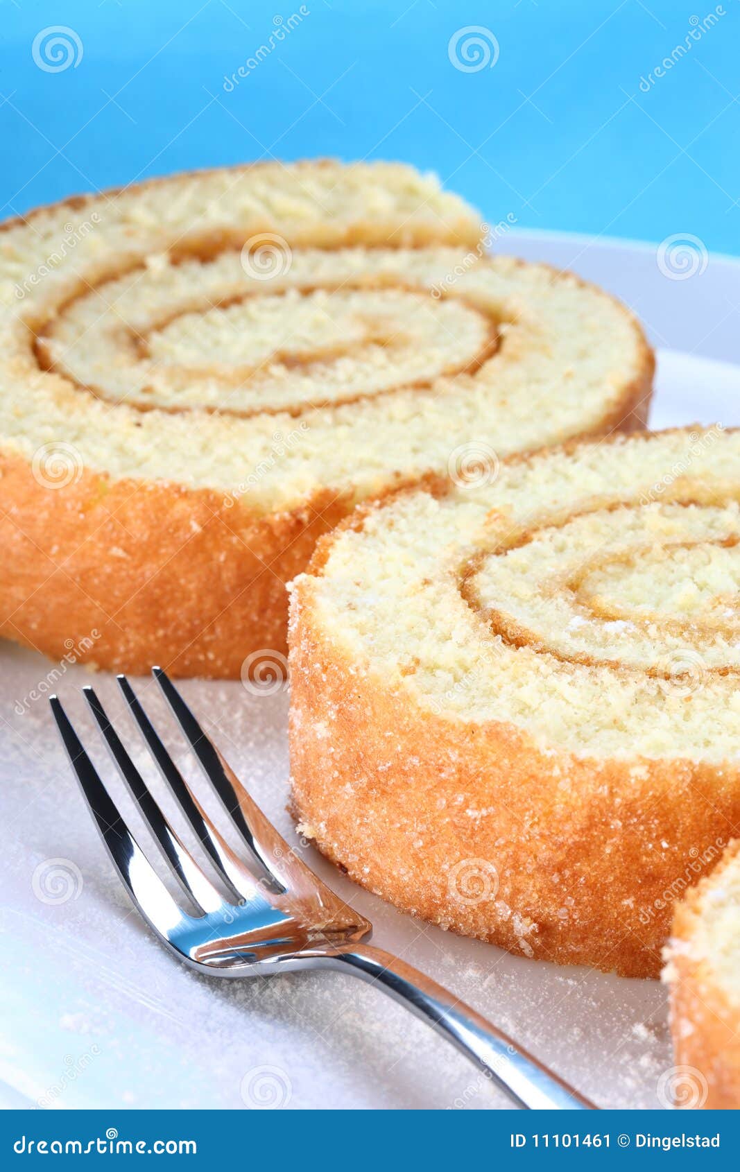 Swiss Roll slices stock image. Image of rolled, white - 11101461