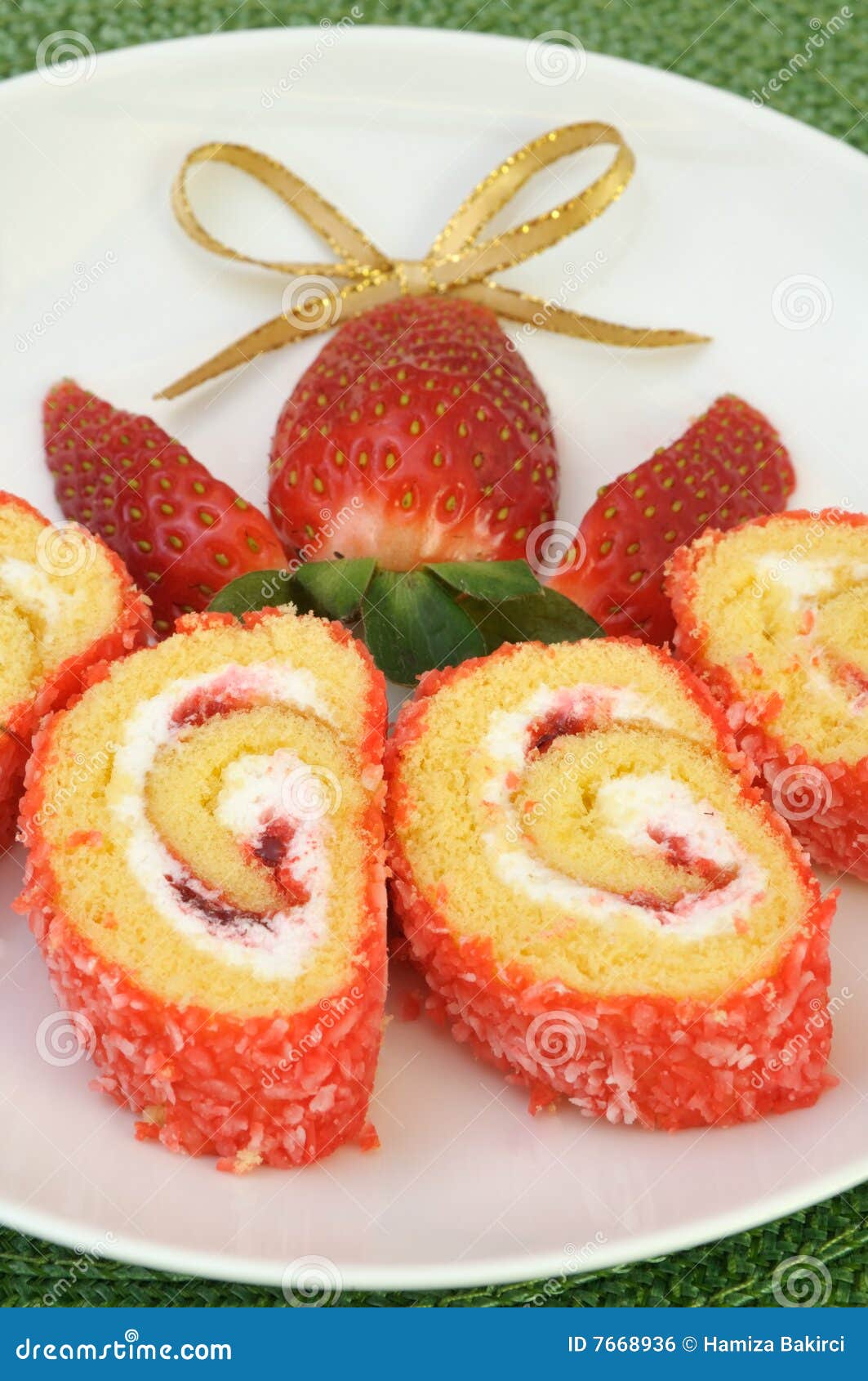 Swiss roll slices stock photo. Image of food, detail, texture - 7668936