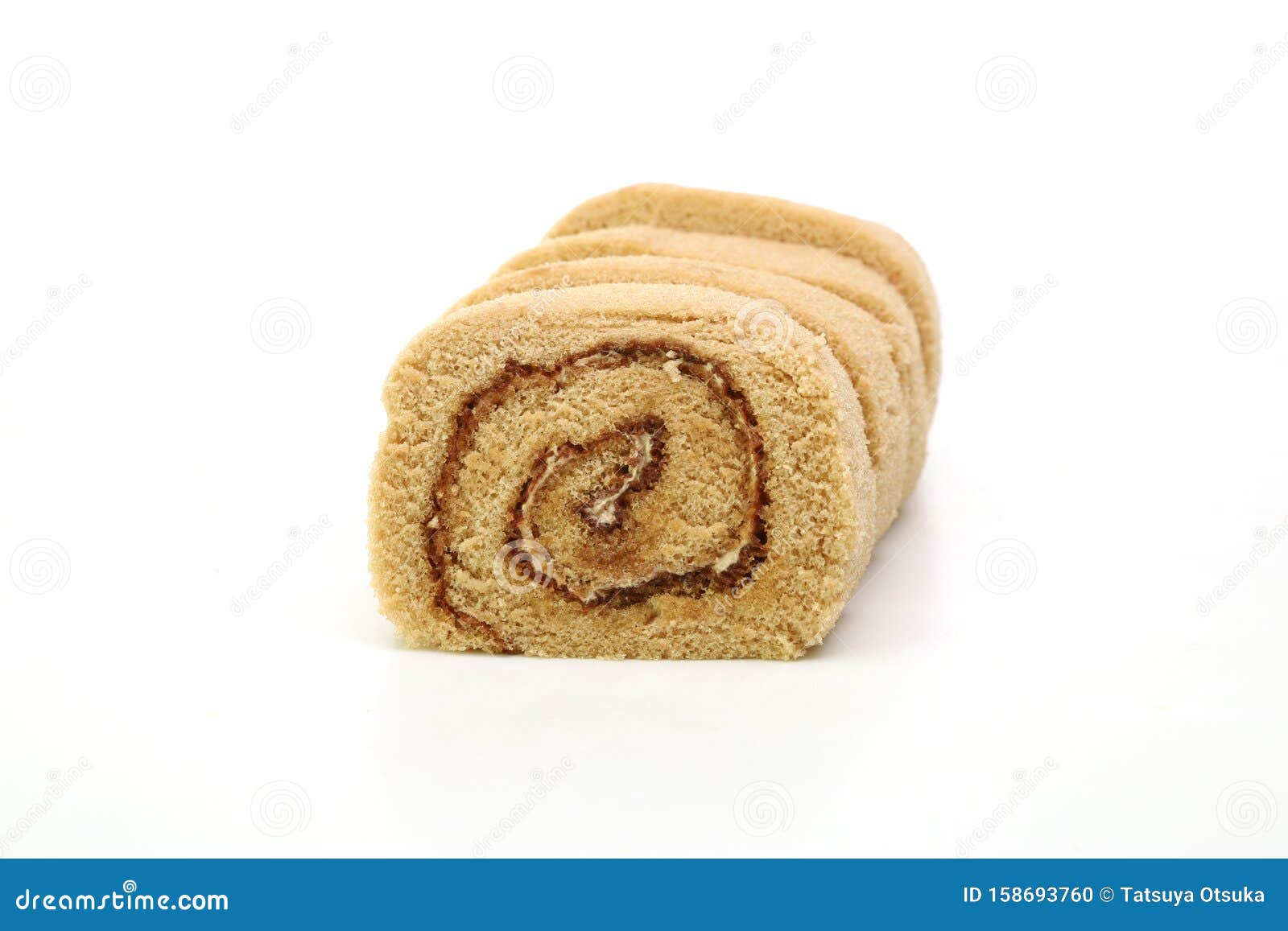 Swiss Roll in a White Background Stock Photo - Image of white, roll ...