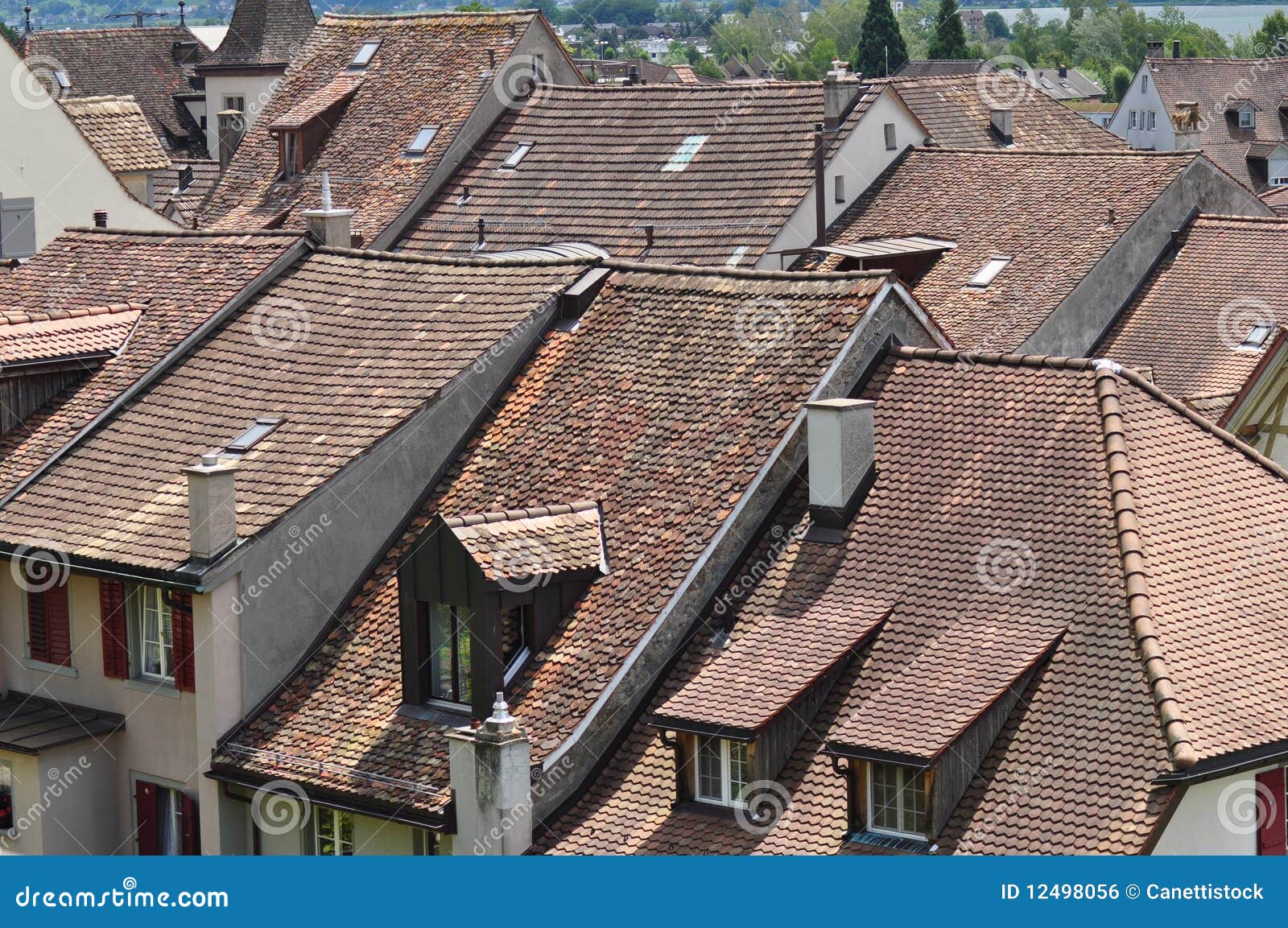 Swiss Rooftops stock photo. Image of housetop, detail - 12498056