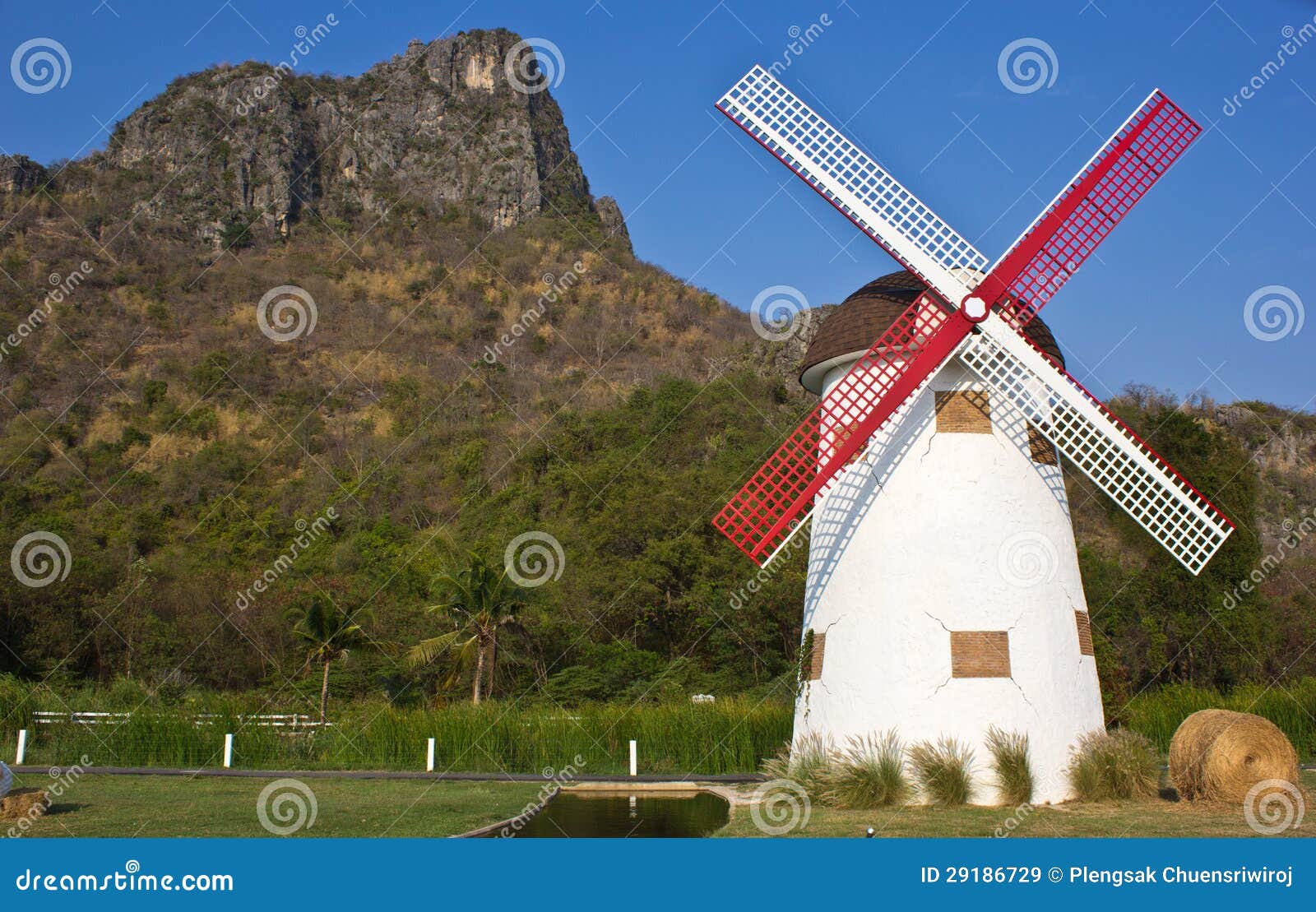 Swiss Sheep Farm Windmill10 Stock Image - Image of park, environment ...