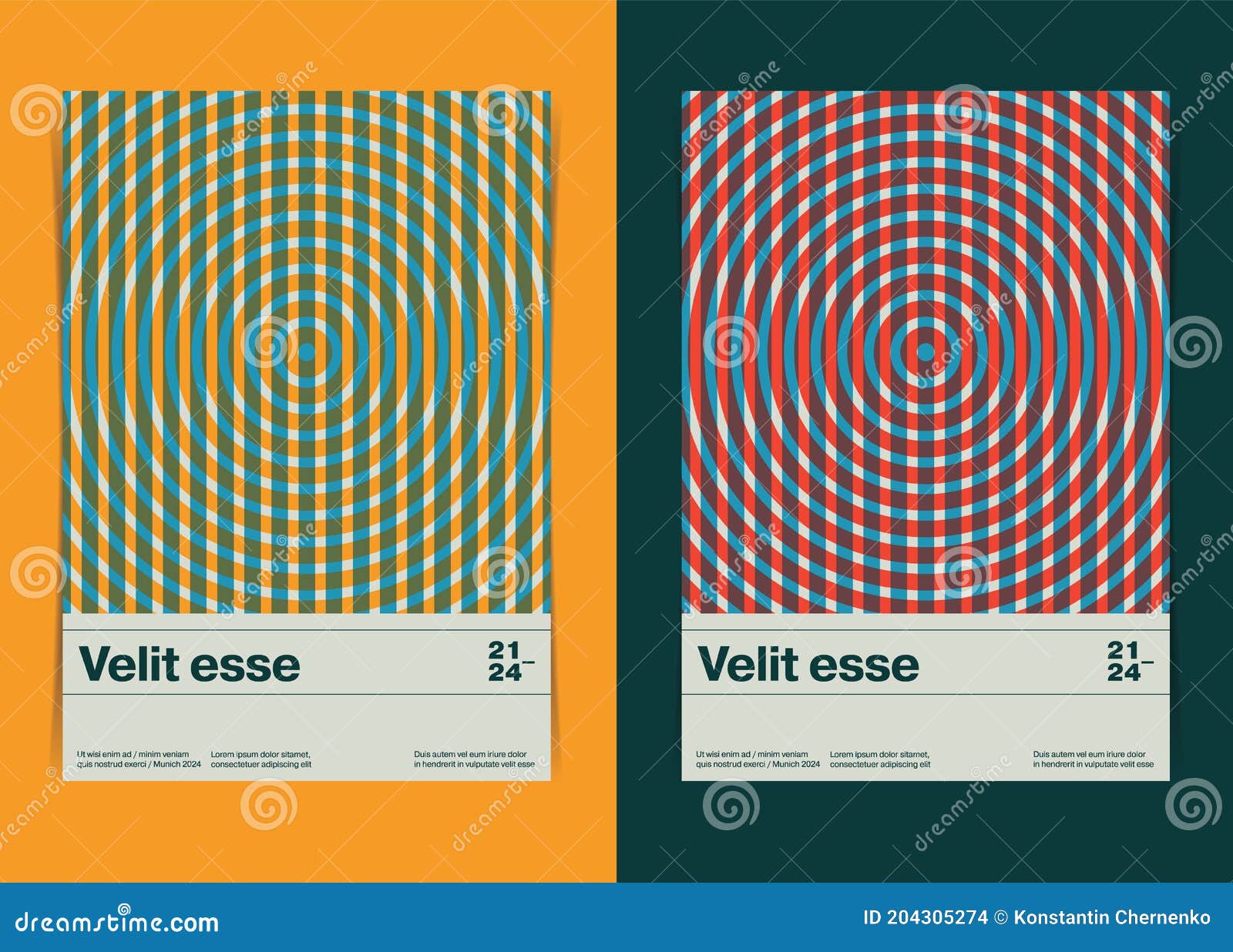 Swiss Style Modern Event Flyer Template with Overlapping Circles ...