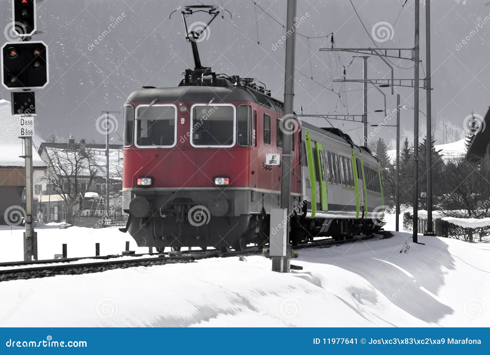 Swiss train stock image. Image of tourism, cliff, european - 11977641