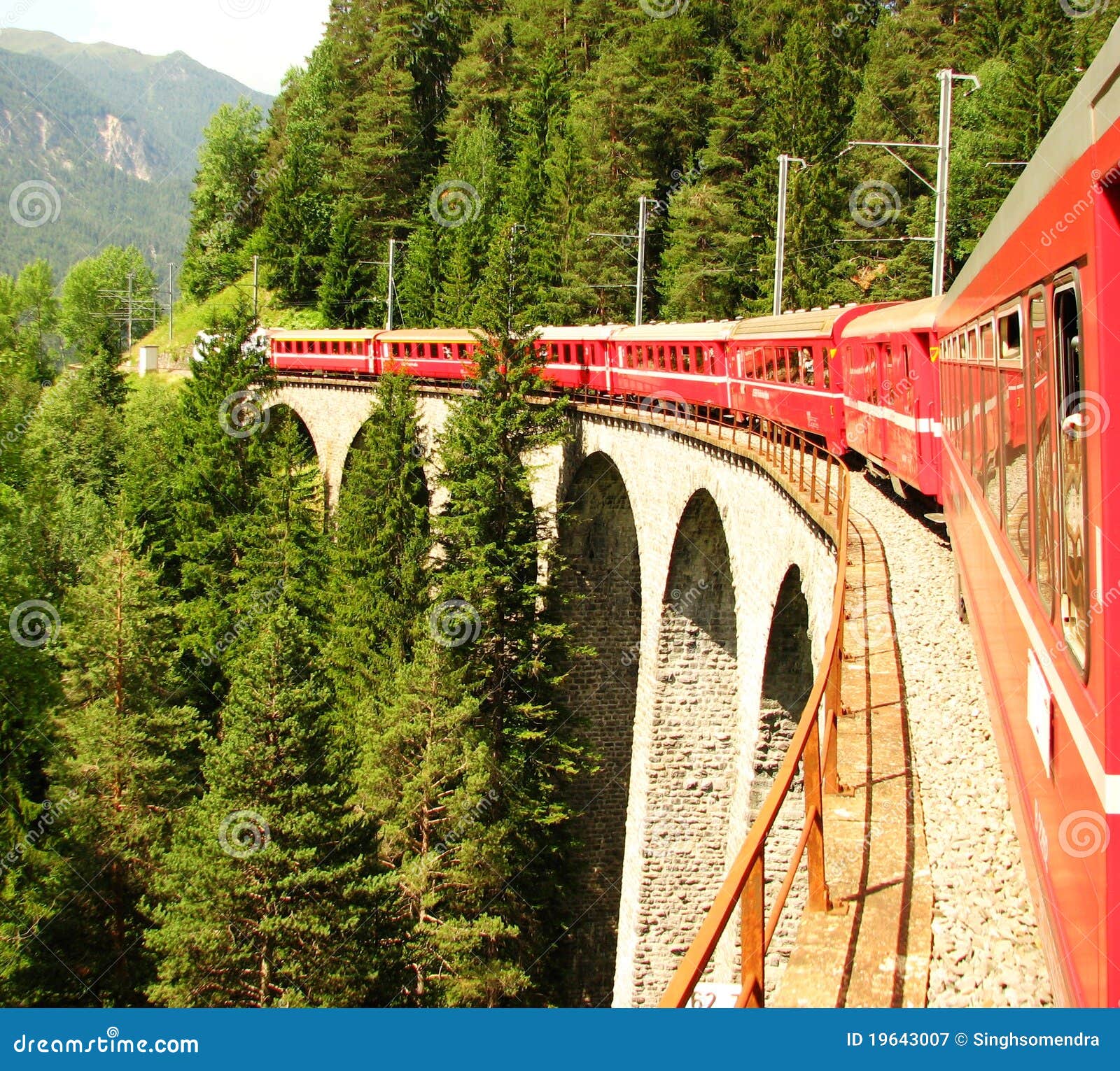 Swiss Train and a Bridge stock image. Image of europe - 19643007
