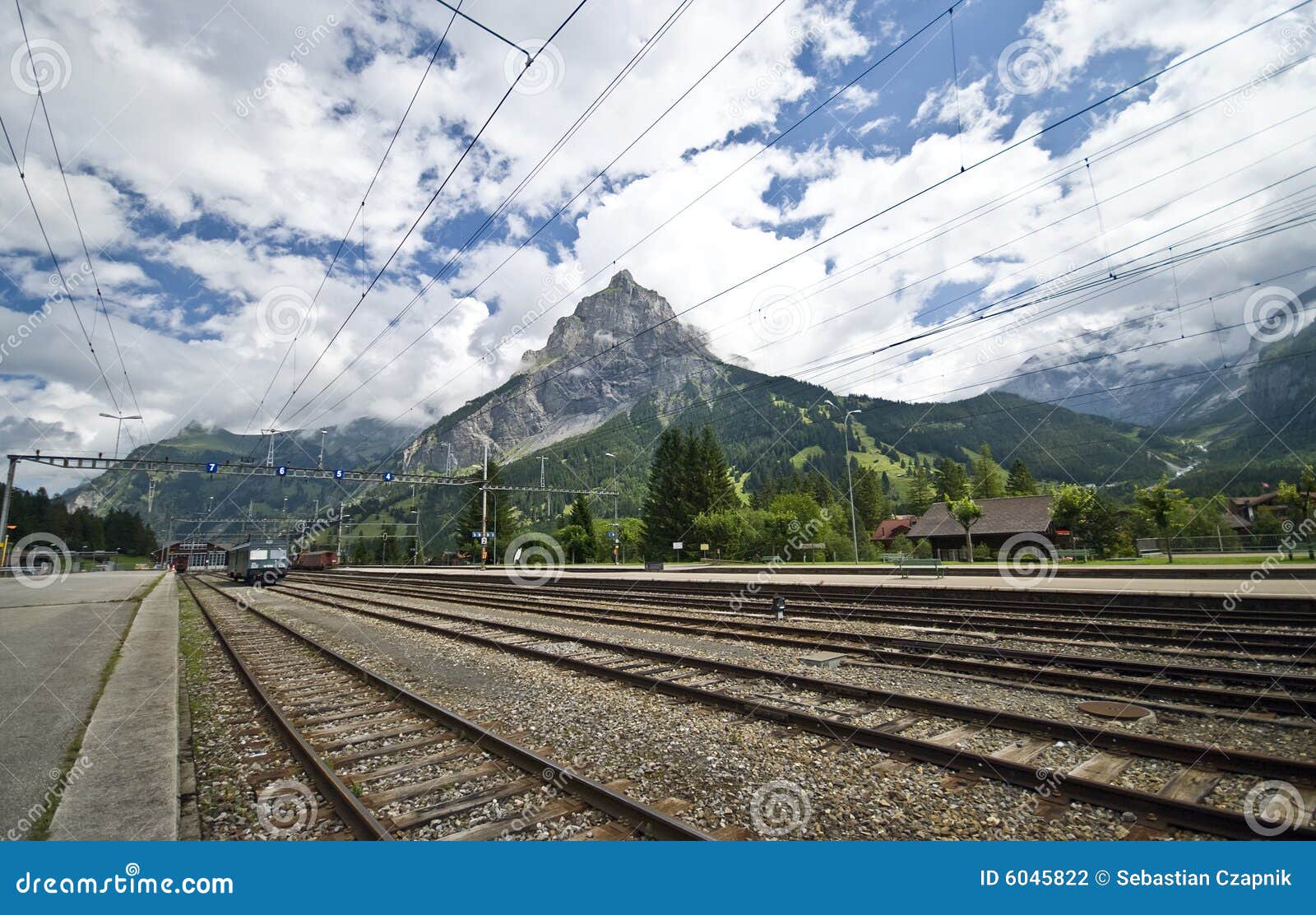 Swiss train station stock photo. Image of transportation - 6045822