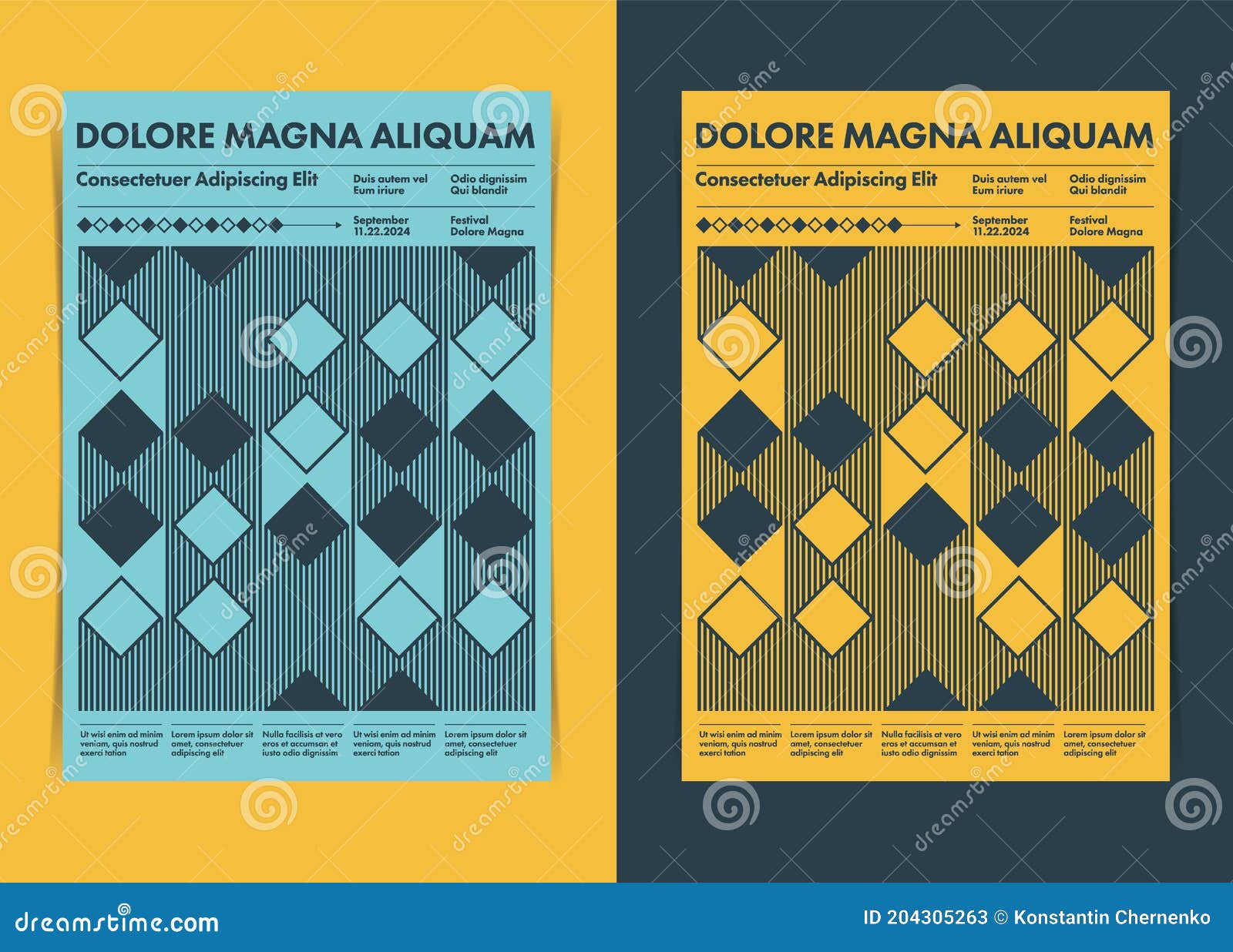 Swiss Typography Style Event Flyer Template. Vector Illustration Stock ...