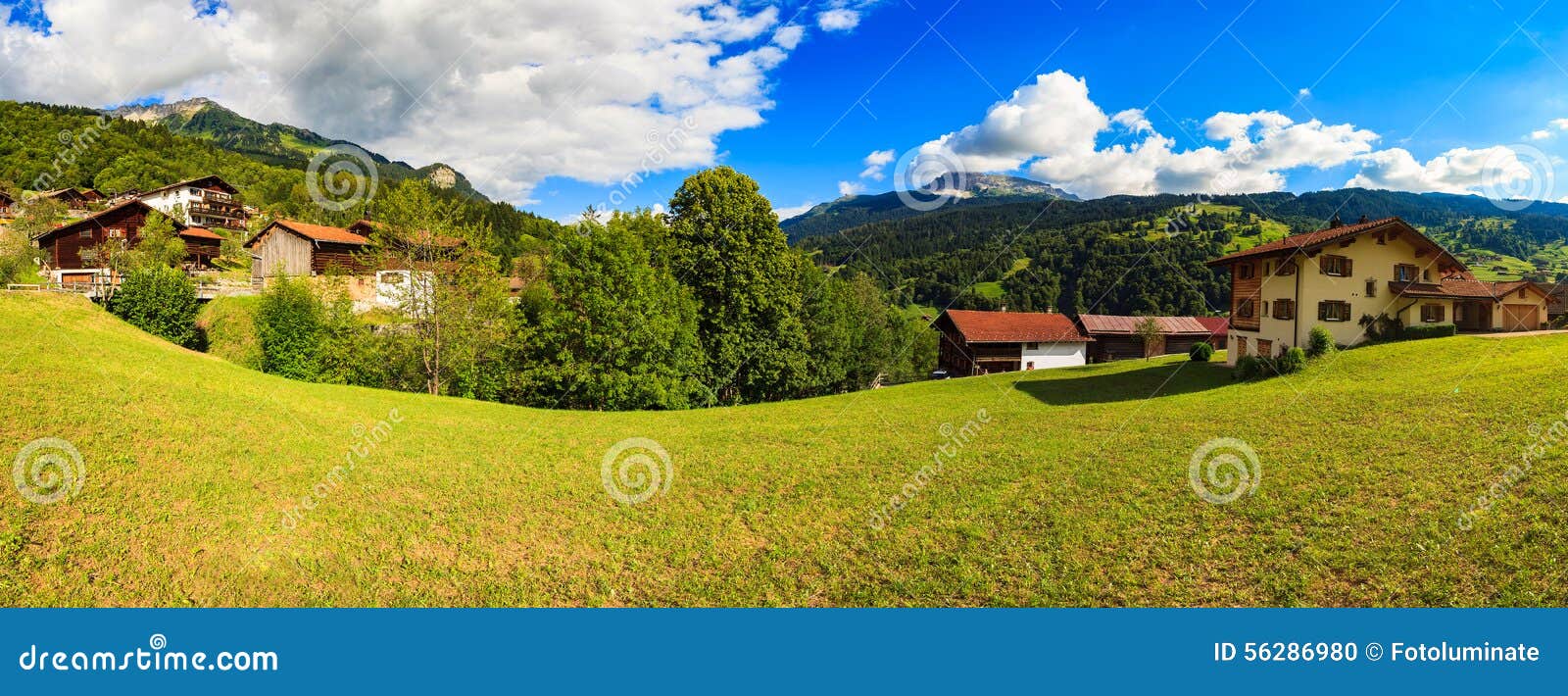 Swiss Valley stock photo. Image of european, graubunden - 56286980