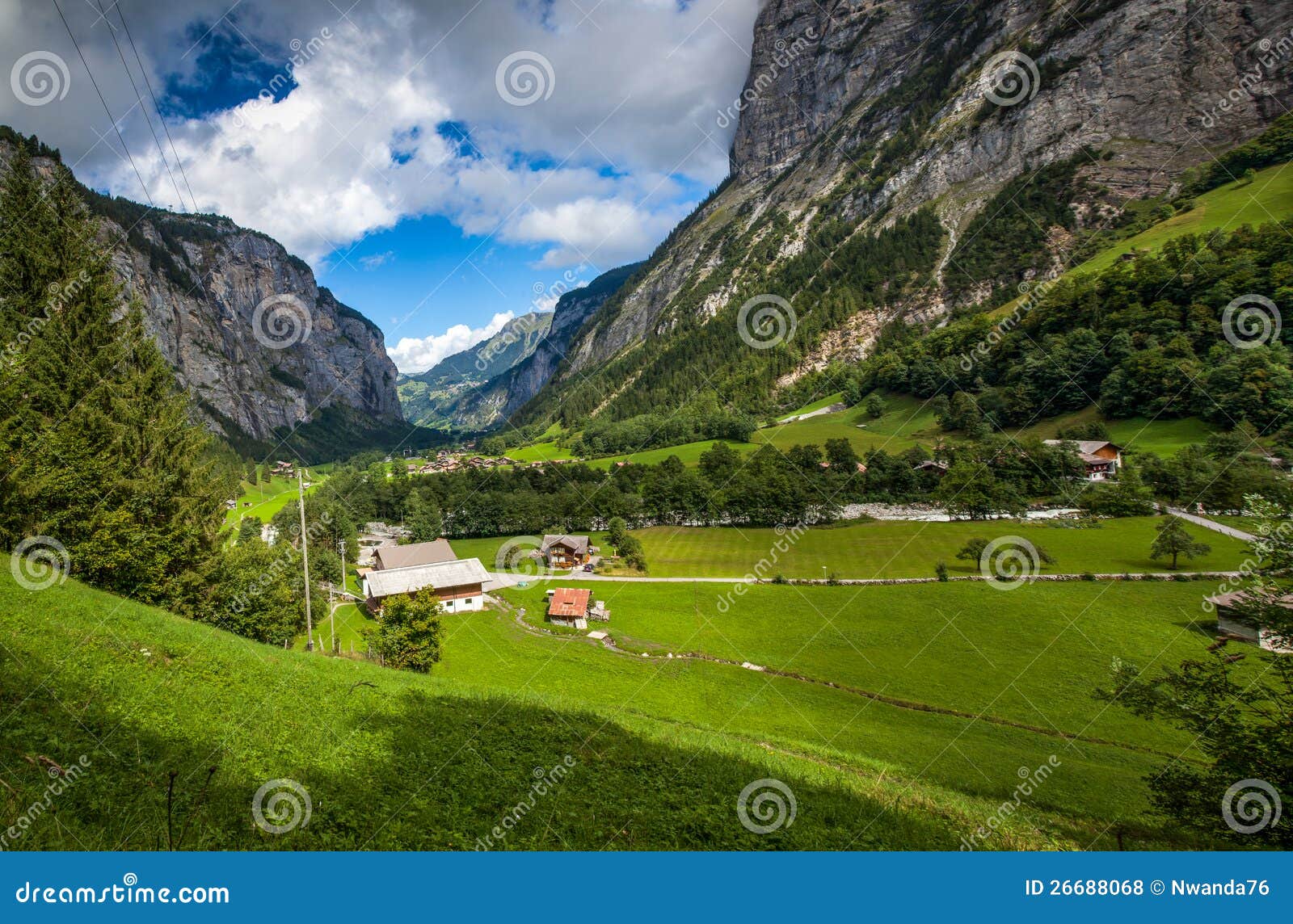 Swiss Village of Stechelberg Stock Photo - Image of jungfraujoch ...