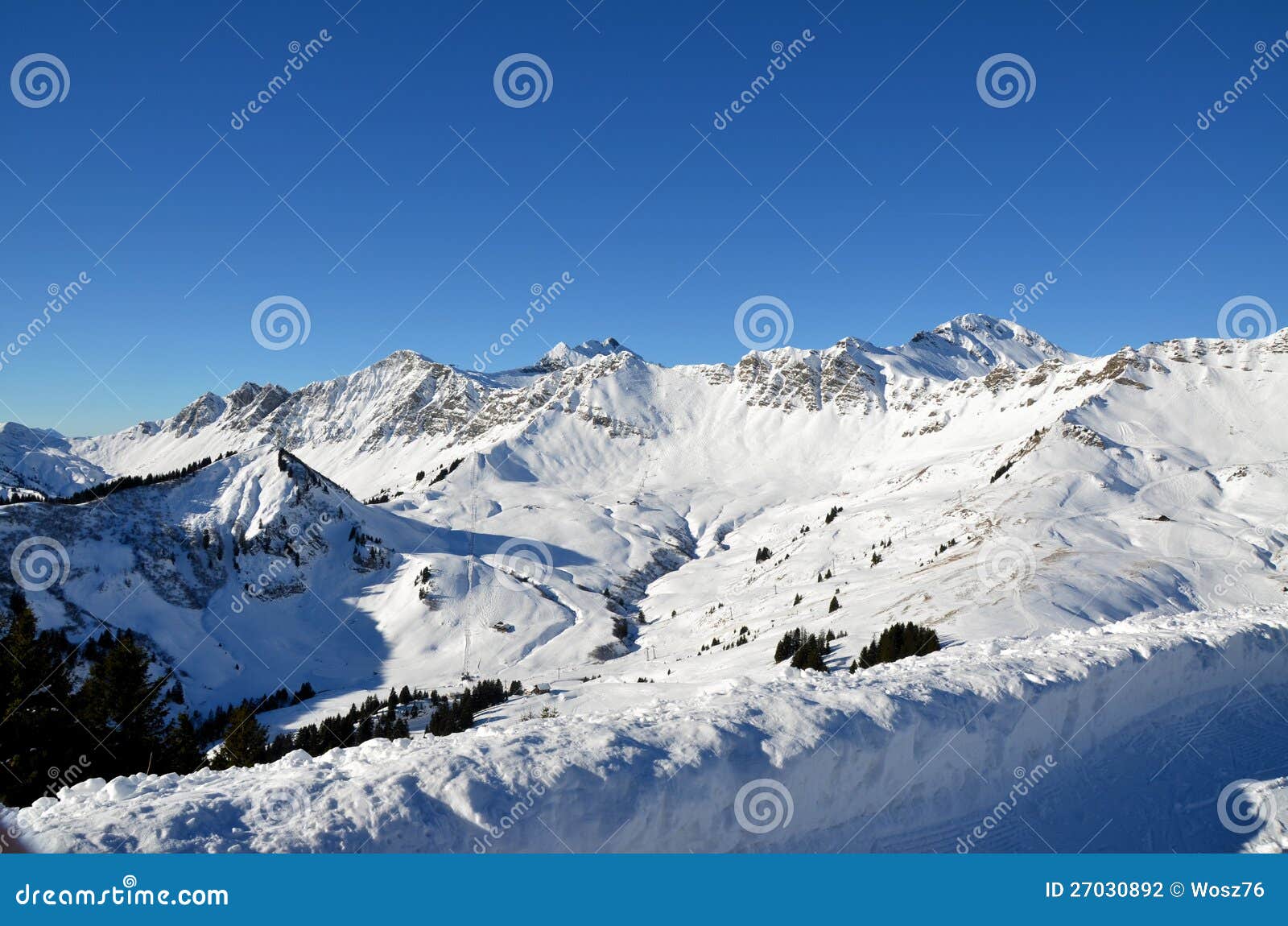 The Swiss Wall stock photo. Image of travel, snow, winter - 27030892
