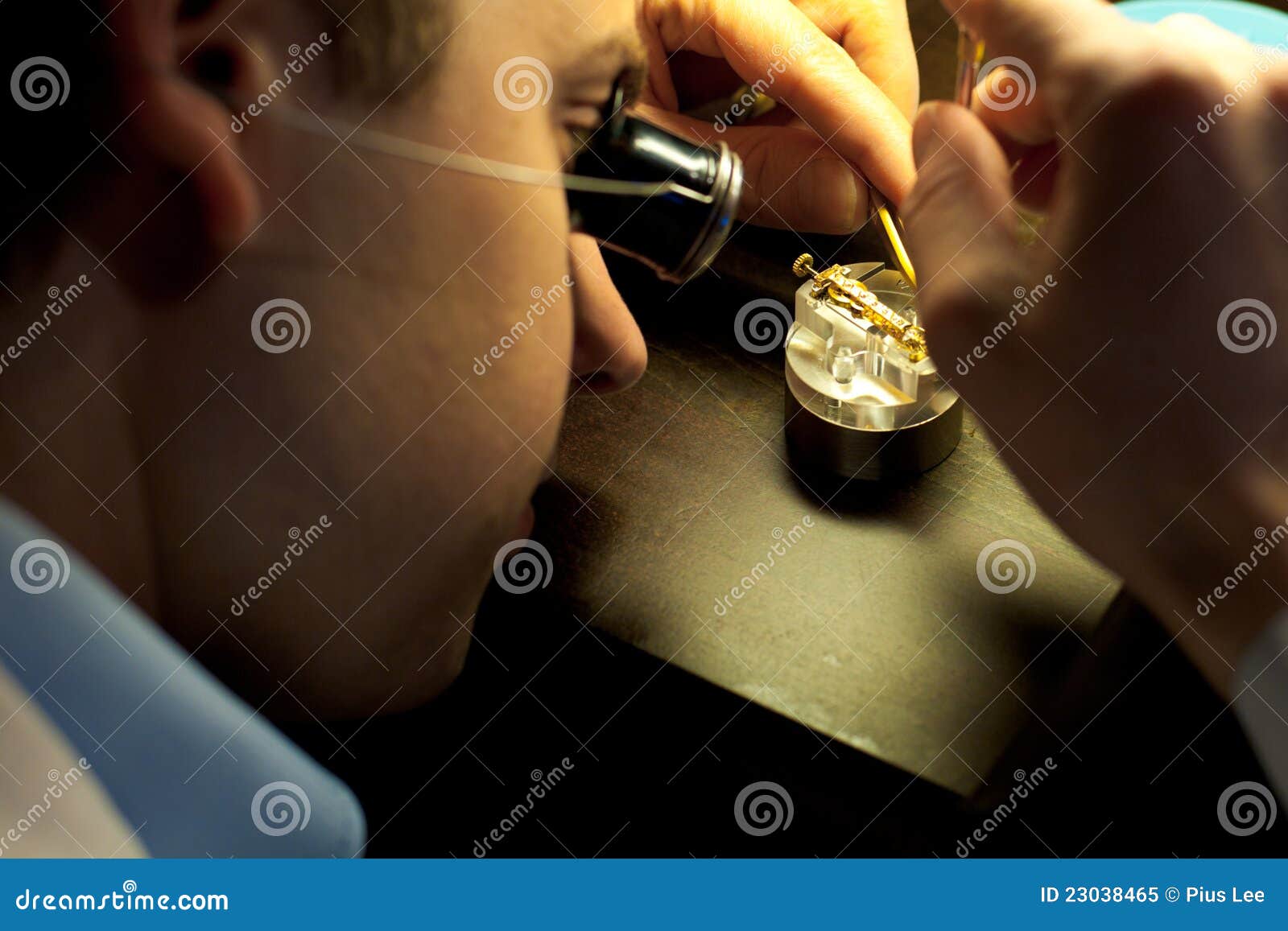 Swiss Watchmaker Assembling Parts Editorial Image - Image of stand ...
