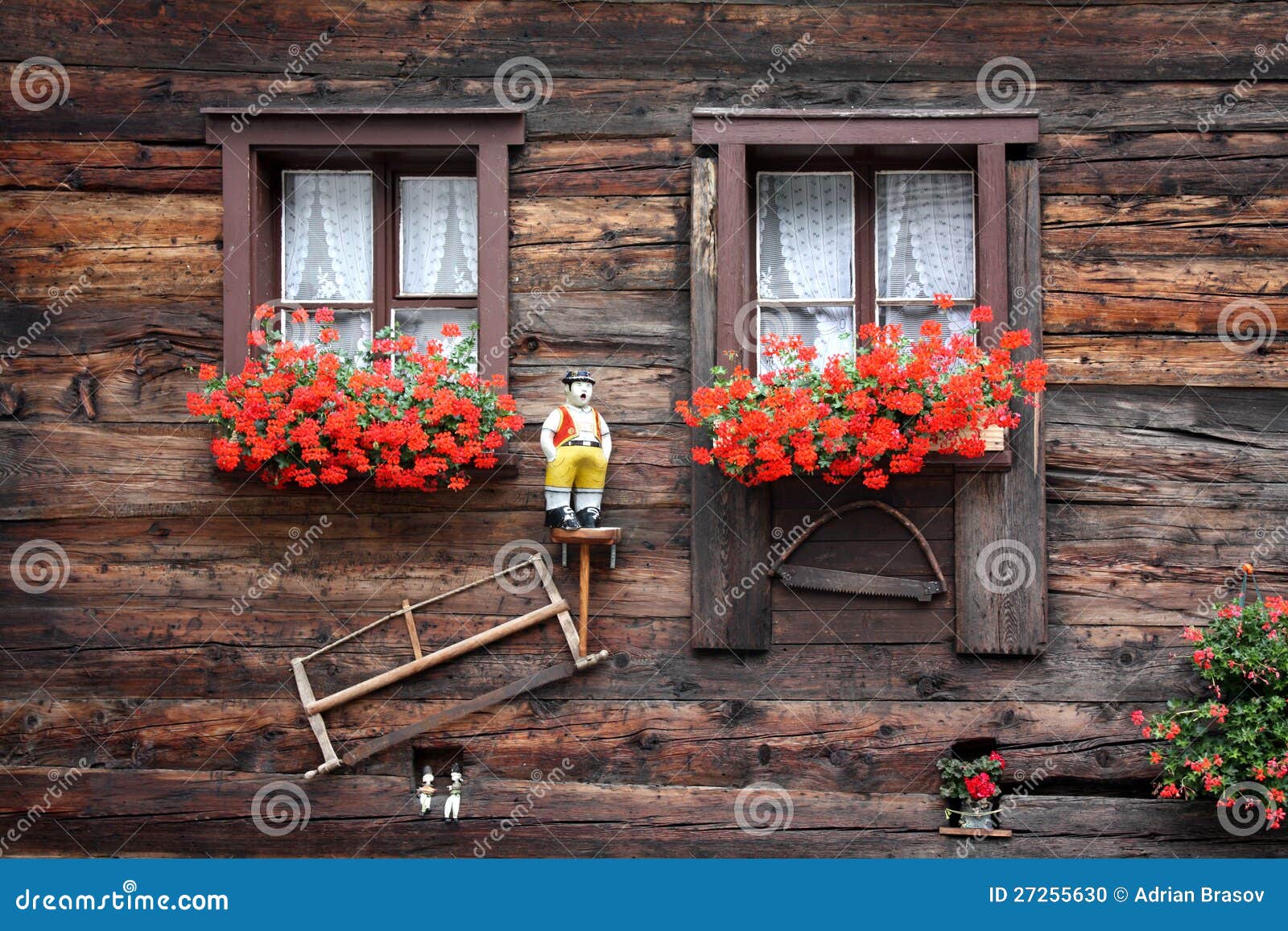 Swiss windows stock photo. Image of house, swiss, flower - 27255630